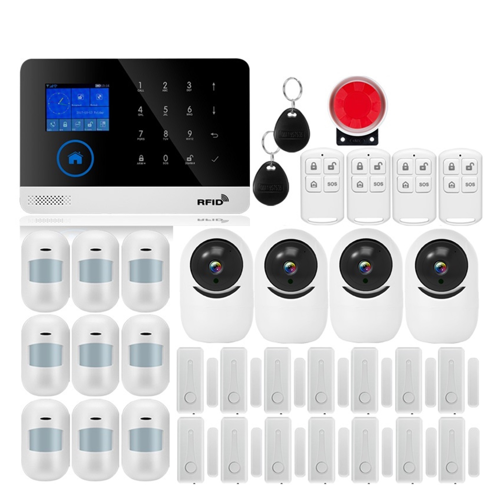 Smart GSM Security Alarm System Works With Home Burglar Motion Detector ...