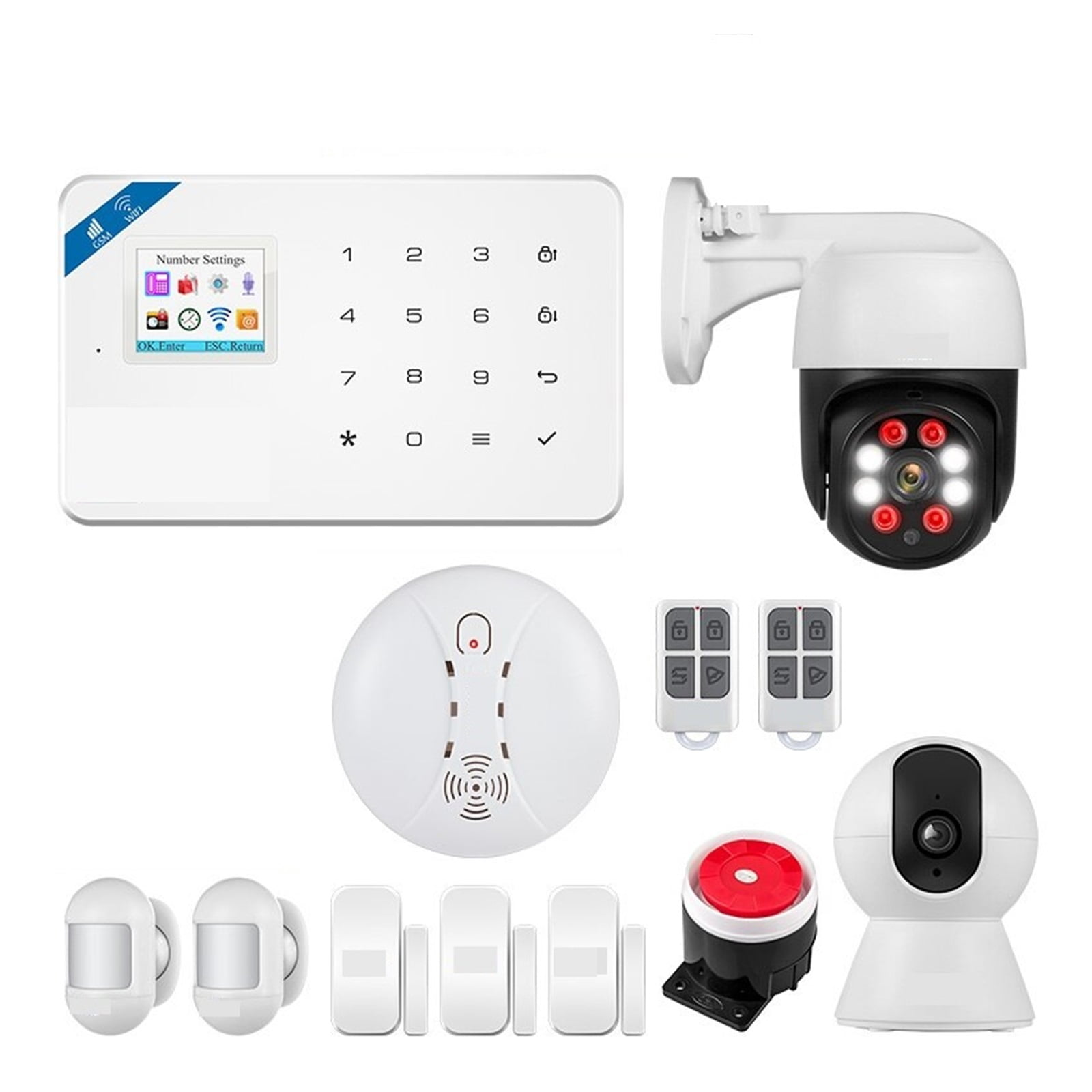 Smart GSM Security Alarm System Works With Home Burglar Motion Detector ...