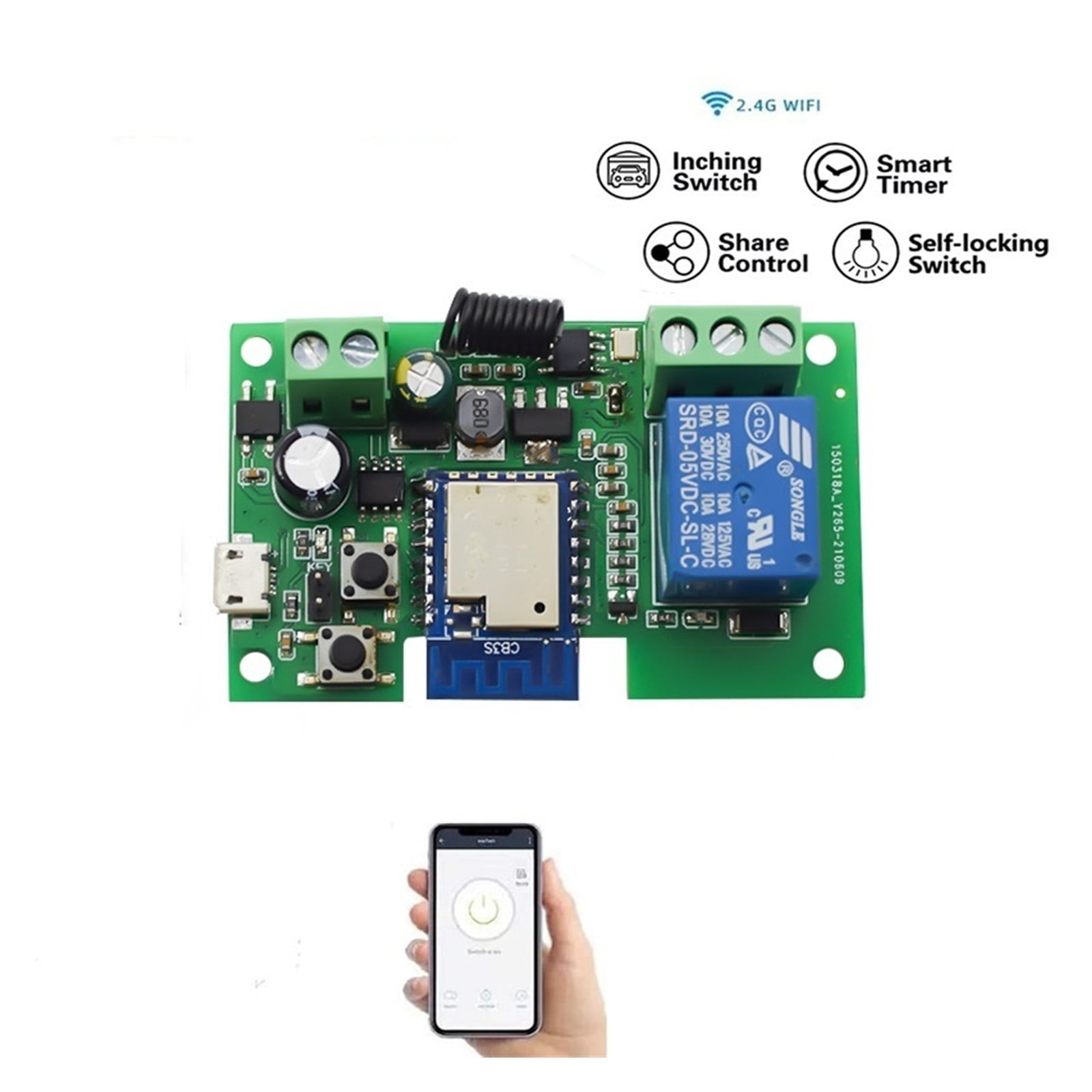 Smart Garage Door Controller Wifi Gate Remote Control Receiver ...