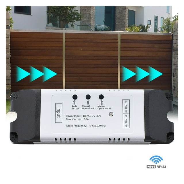 Smart Garage Door Opener Controller 2CH Switch On Off Relay Module Gate Open Inching Work ...
