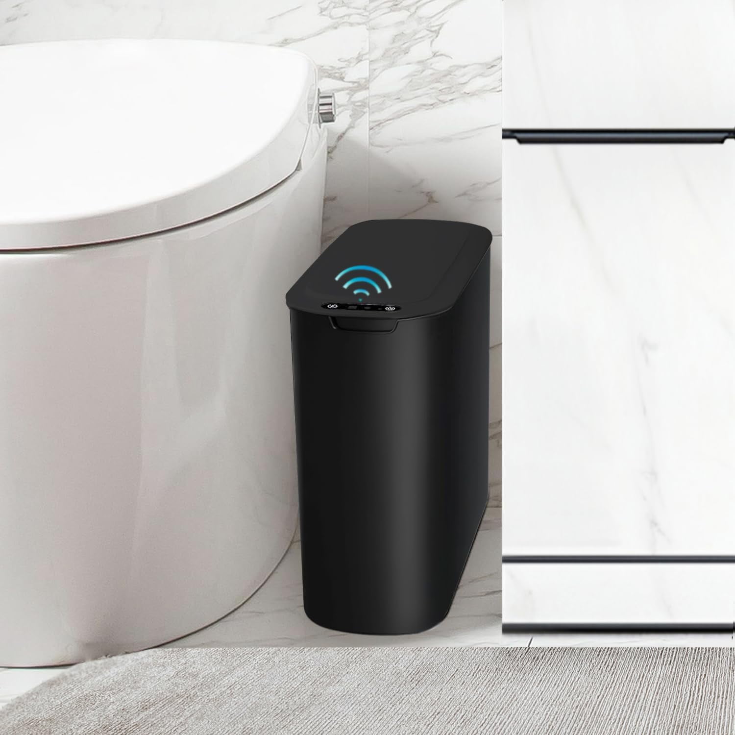 Smart Garbage Can Automatic Sensor, 2.6 Gallon Touchless Trash Bin with ...
