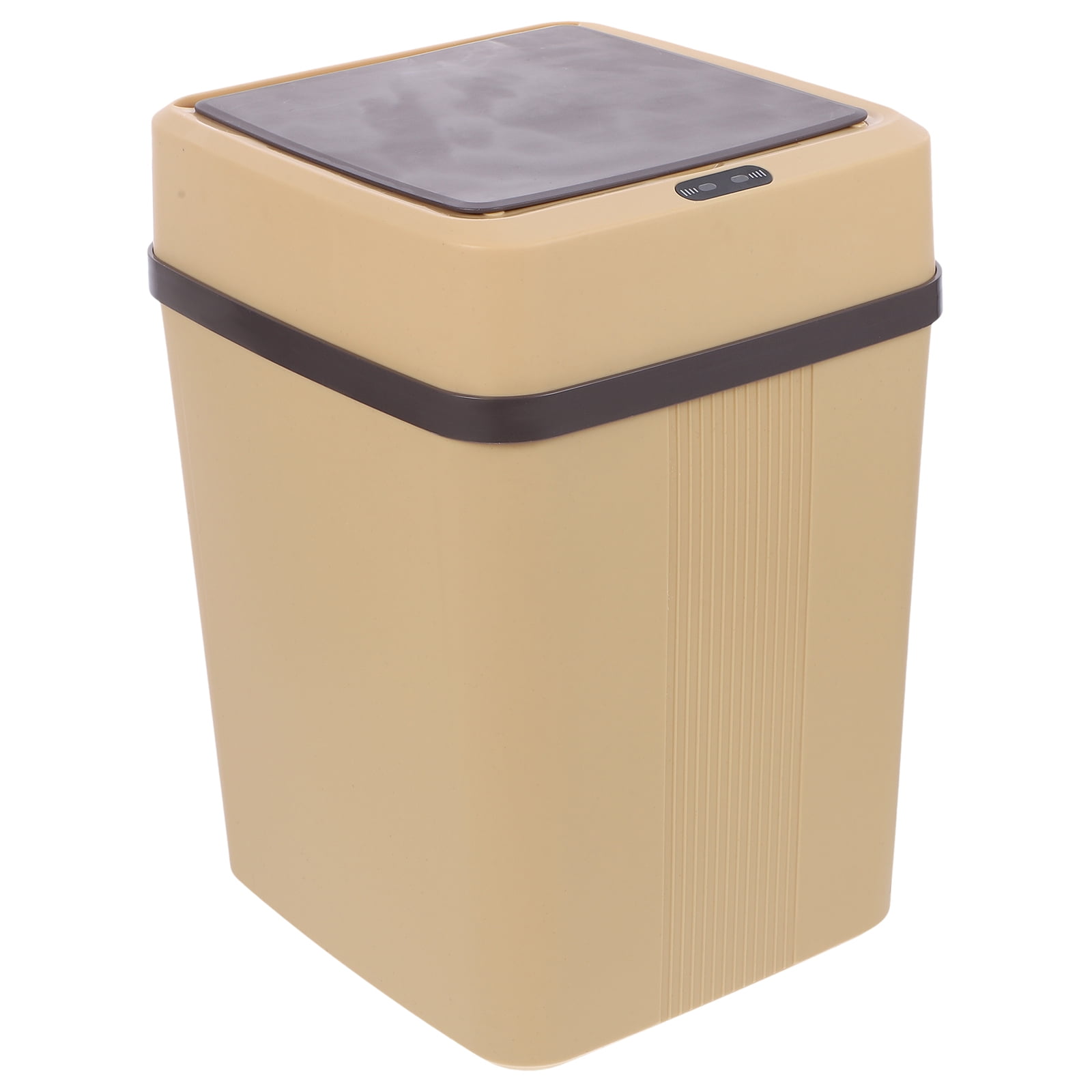 Smart Garbage Can Automatic Trash Bin Simple Outdoor Cans Office Khaki ...