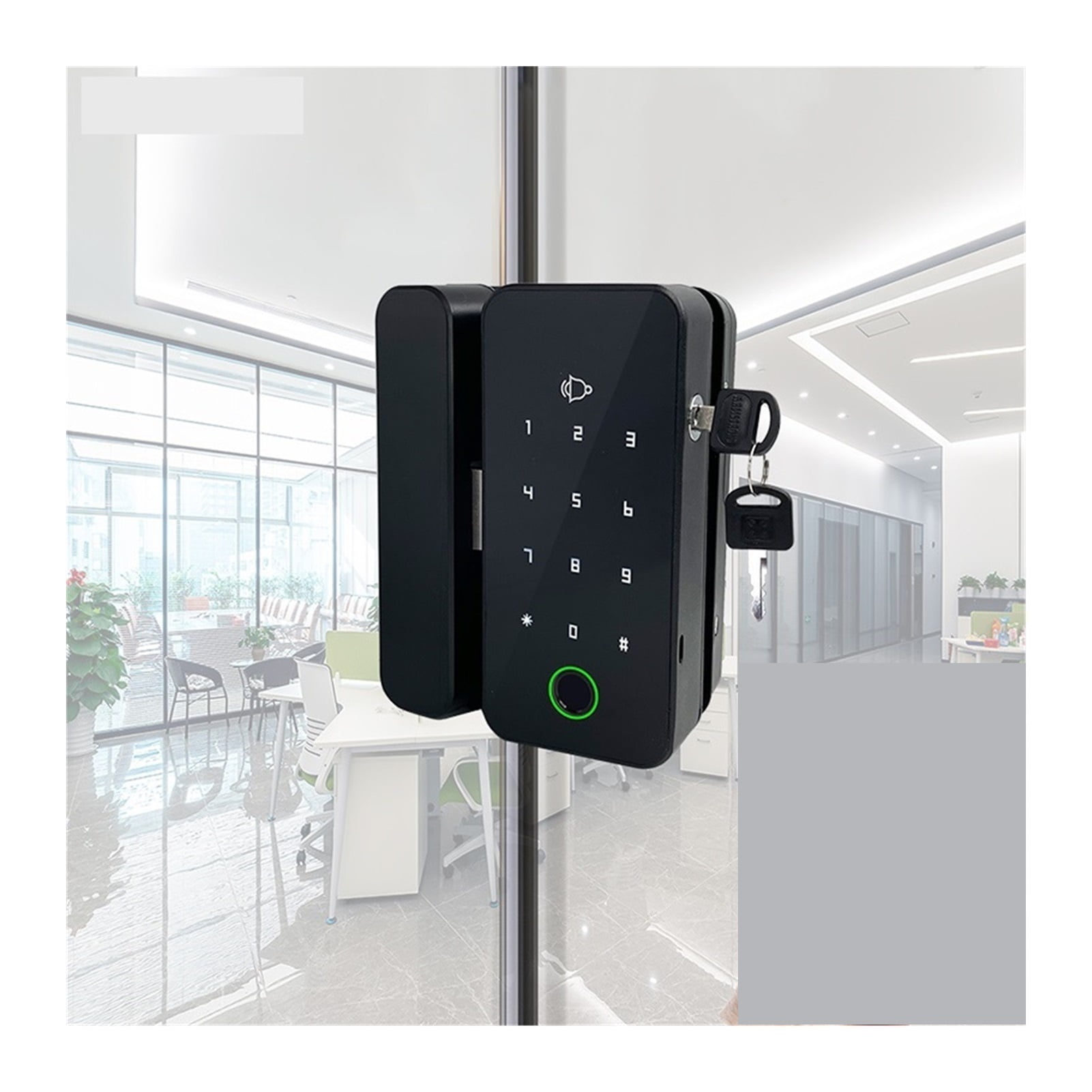 Smart Glass Door Biometric Fingerprint Lock RFID IC Card Code Office ...
