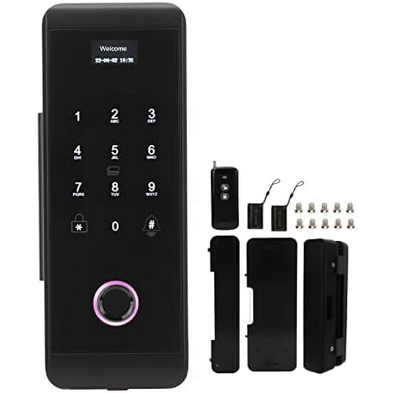 Smart Glass Door Lock, Keyless Entry Door Lock for Tuya Fingerprint ...