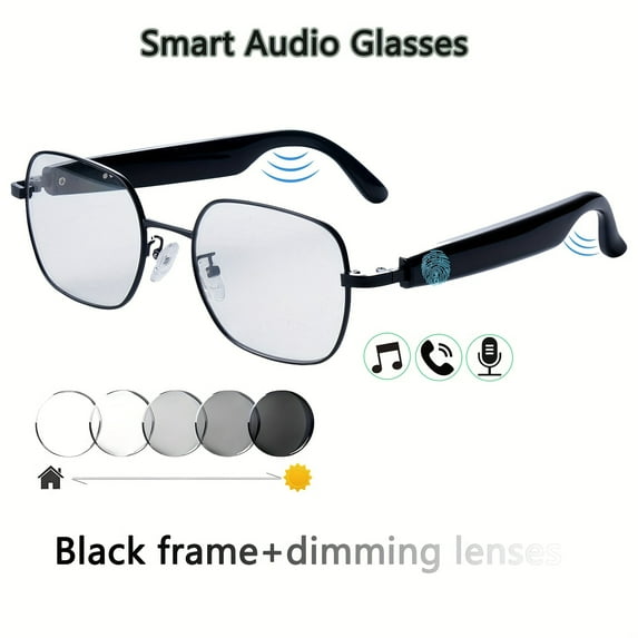 Smart Glasses 2025: Auto-Tint, Audio Music/Calls, All-Day Wear for ...