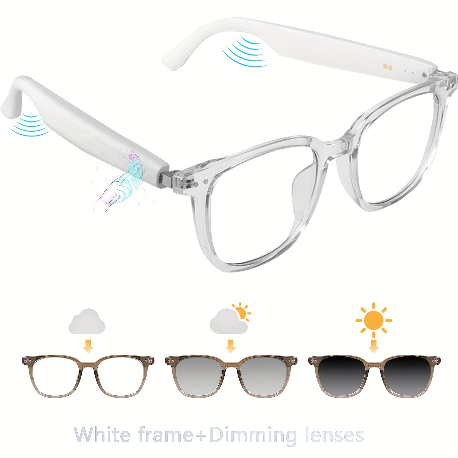 Smart Glasses 2025: Auto-Tint, Audio Music & Calls, All-Day Wear for ...