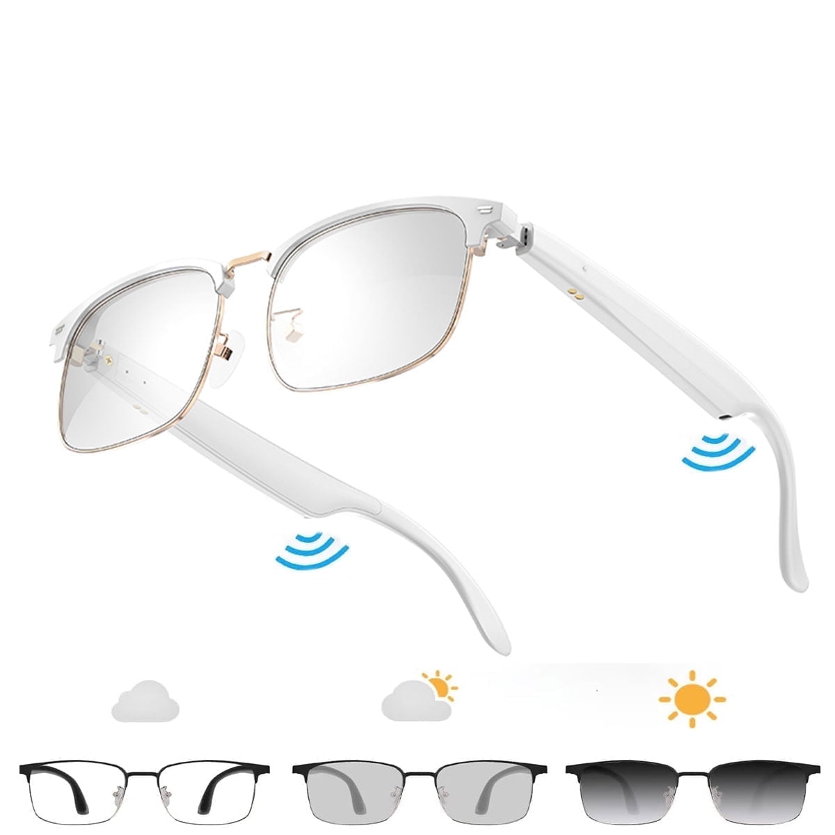 Smart Glasses with AI,Metal Smart Glasses with 144+ Languages Real-Time ...