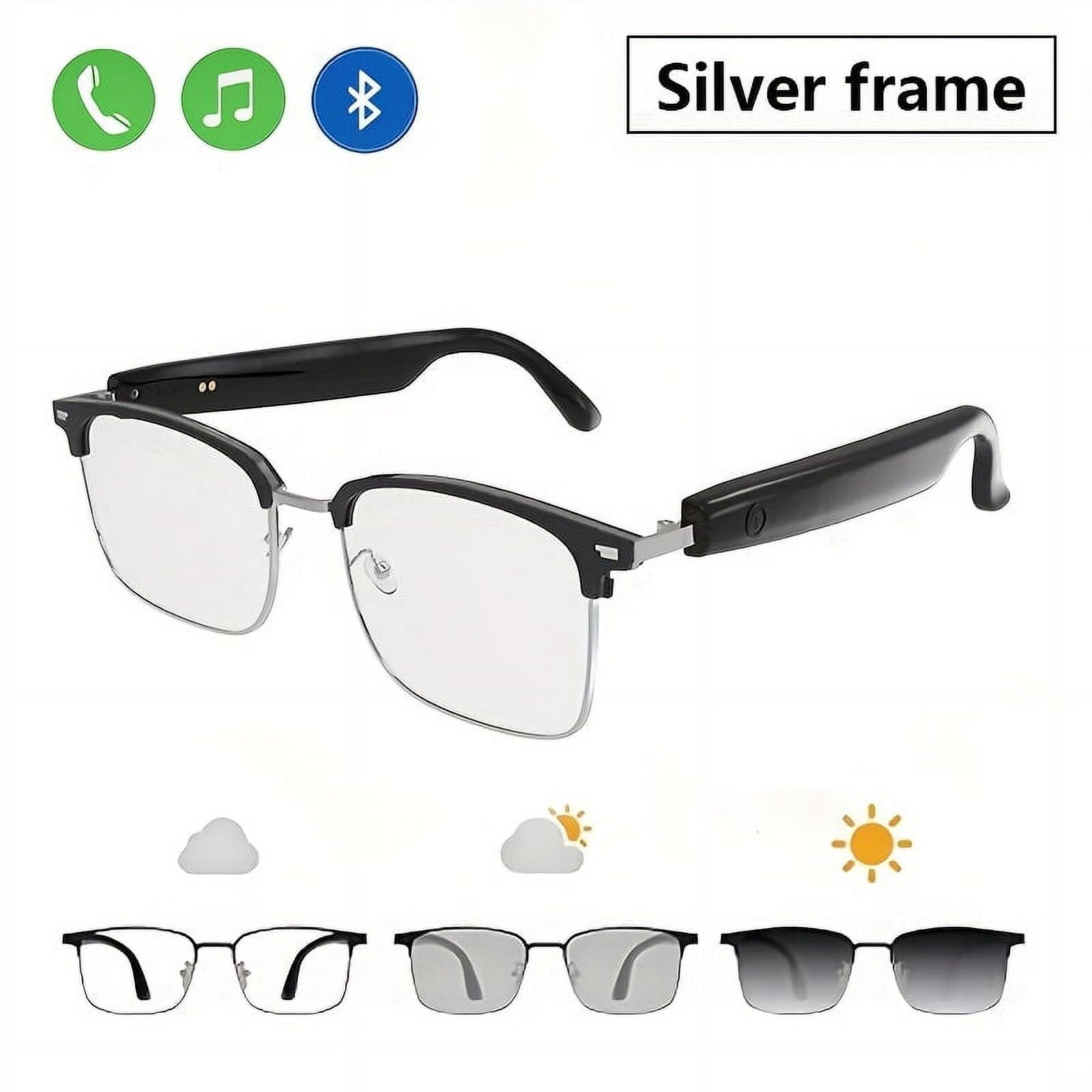 Smart Glasses with Auto-Tint Lenses, Touch Control, Mic, Hi-Res Audio ...
