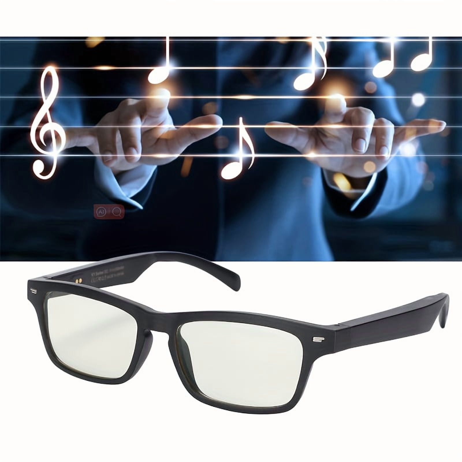 Smart Glasses, Blue Light Filtering, Low Latency Audio, Built, in Mic ...