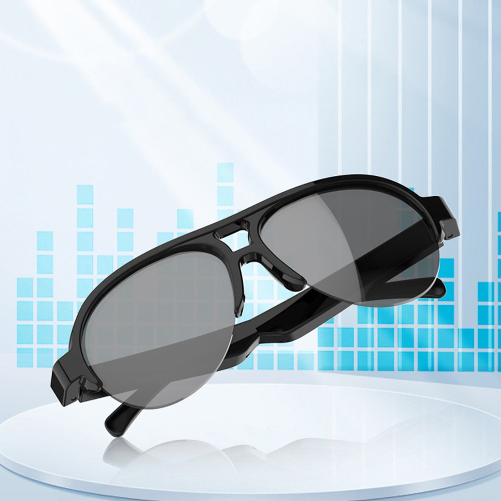 Smart Glasses Men Women With Built In Mic Blue Light Filter&Polarized For All Smart Al Voice ...