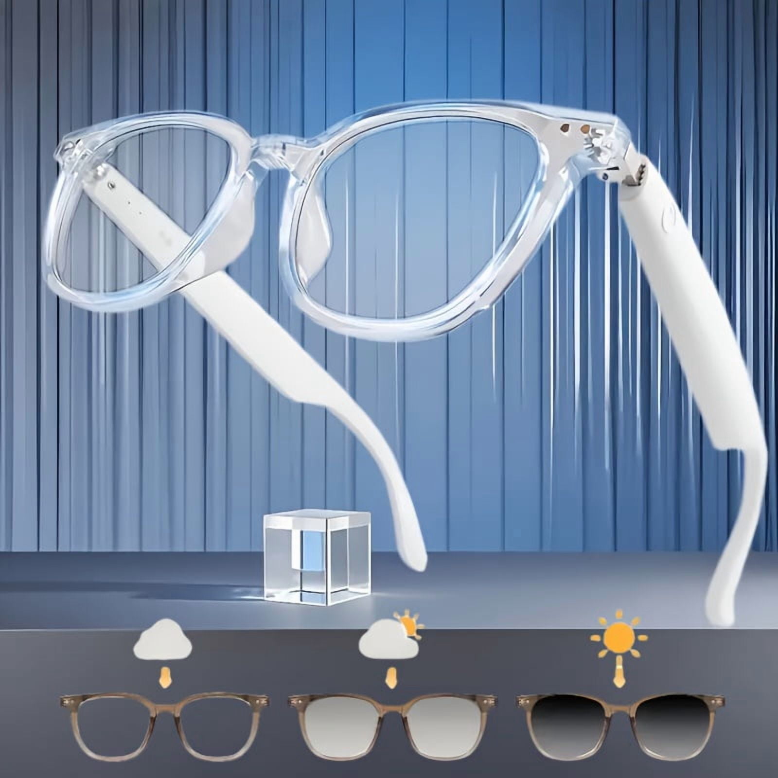 Smart Glasses - Photochromic, Wireless, Rechargeable. Built - in Mic ...