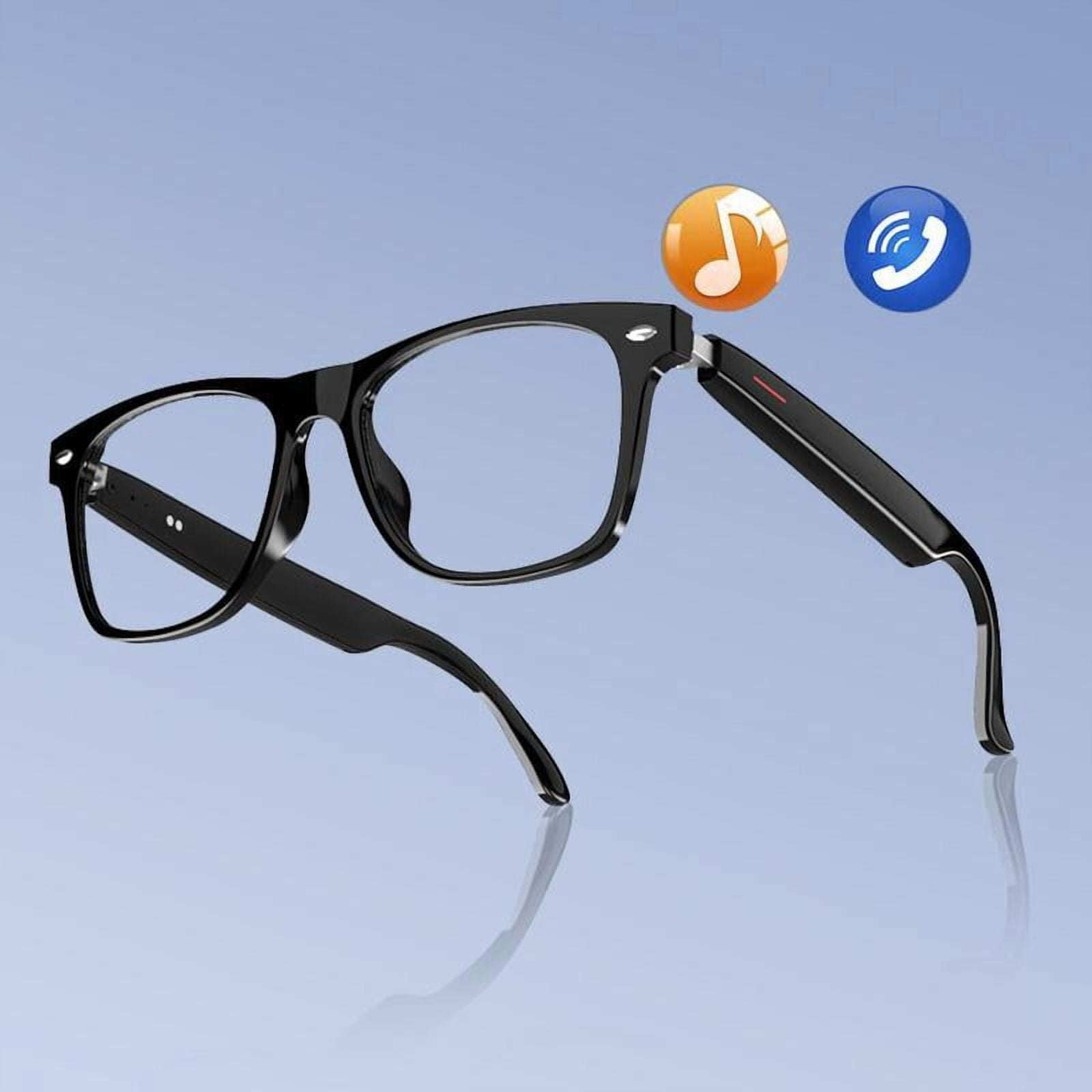 Smart Glasses, Wireless Headphone Transparent Lens Glasses for ...