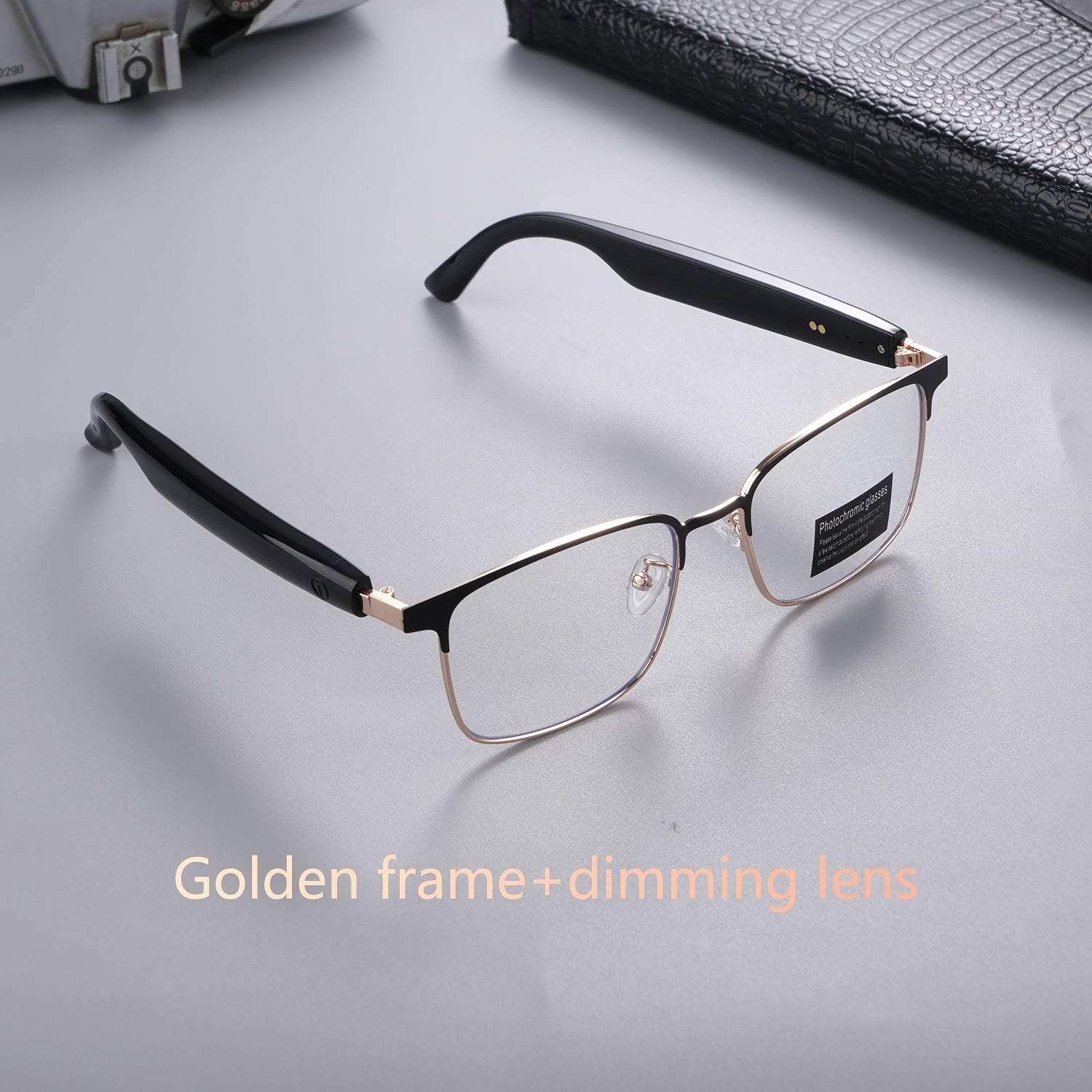 Smart Glasses with Auto-Dimming Lenses, Wireless Audio, Anti-Blue Light ...