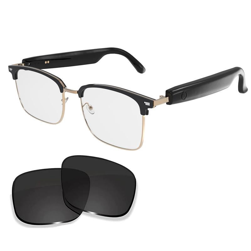 Smart Glasses with Wireless Headphones, Color-changing Lens Anti-blue ...