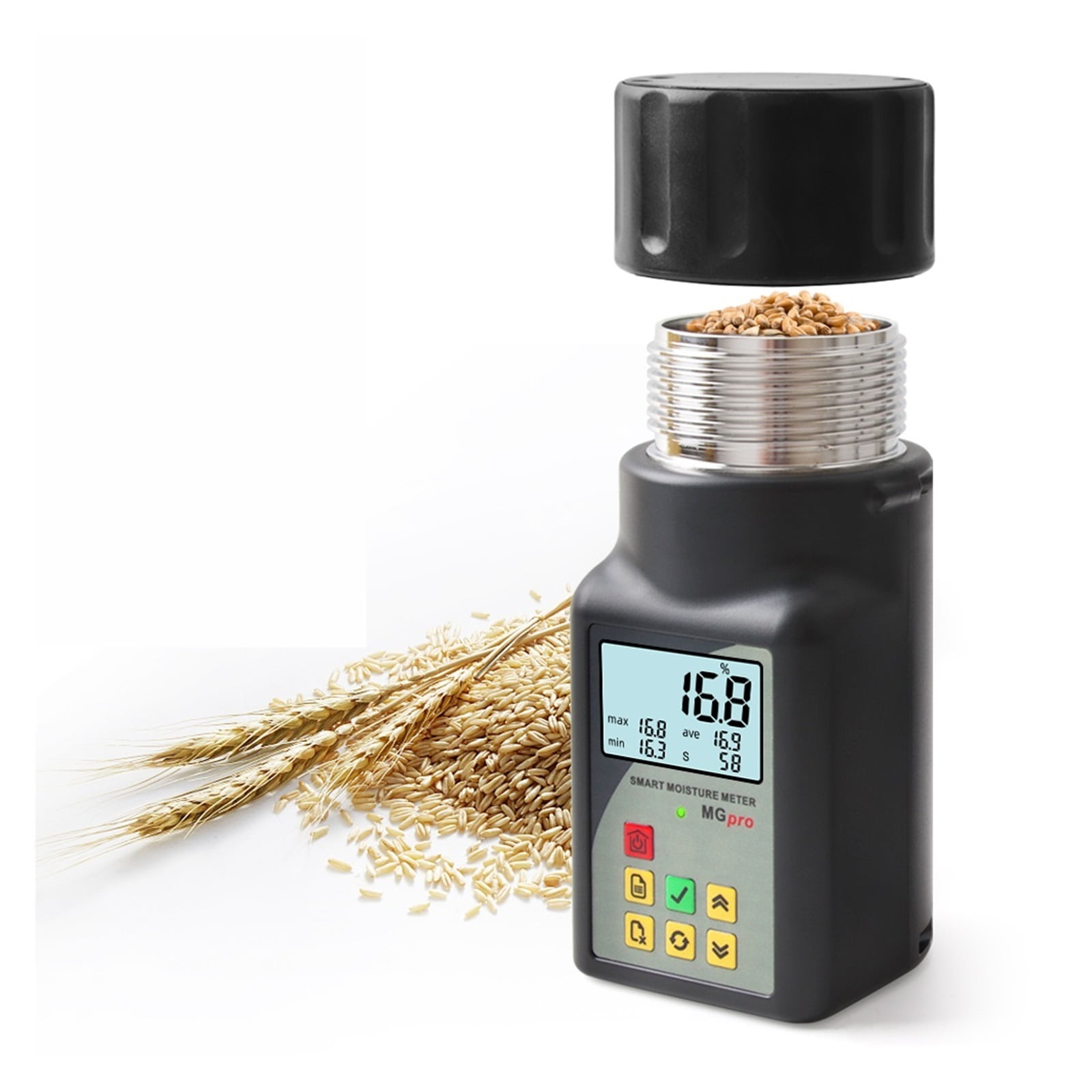 Smart Grain Moisture Meter Storable Data Alarm Setting High Accuracy ...