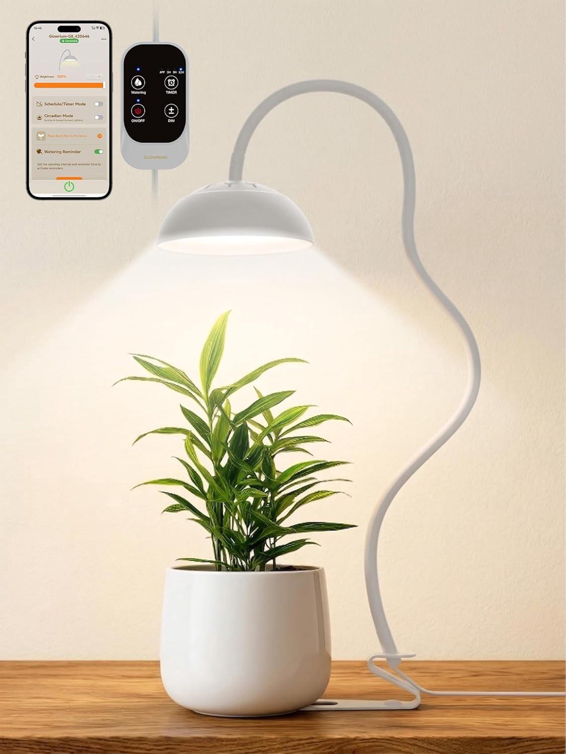 Smart Grow Lights for Indoor Plants,10W Full Spectrum Plant Lights with ...