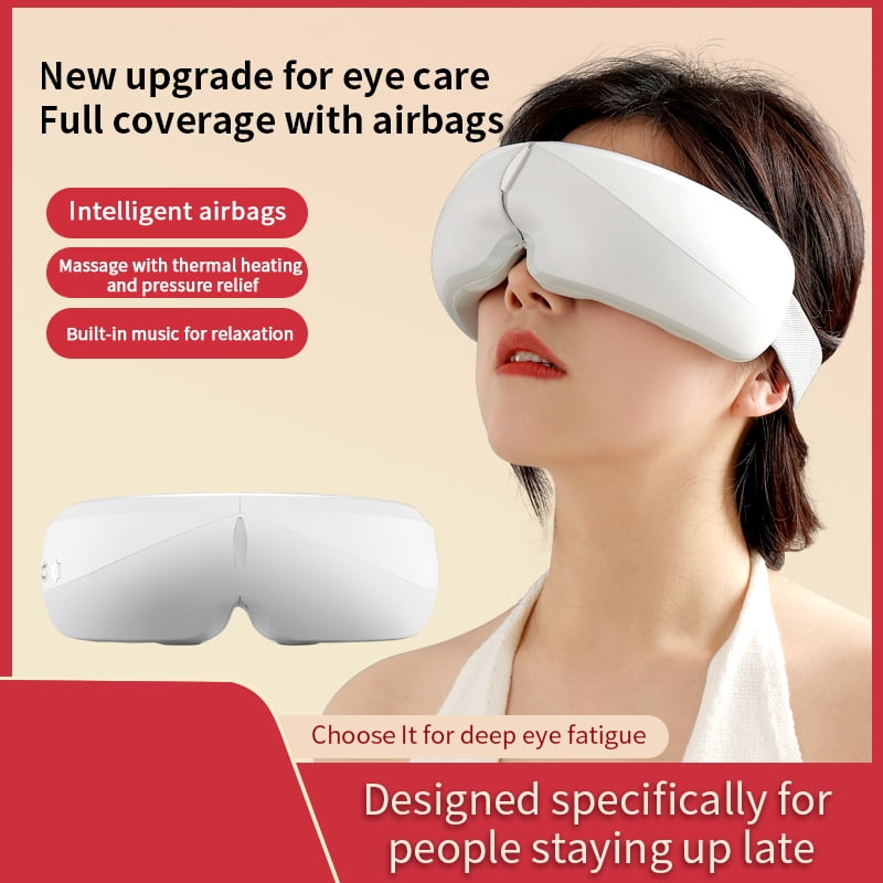 Smart Heated Eye Massager with Steam & Rechargeable, Kids/Adults Eye Care Mask for Relieving Eye ...