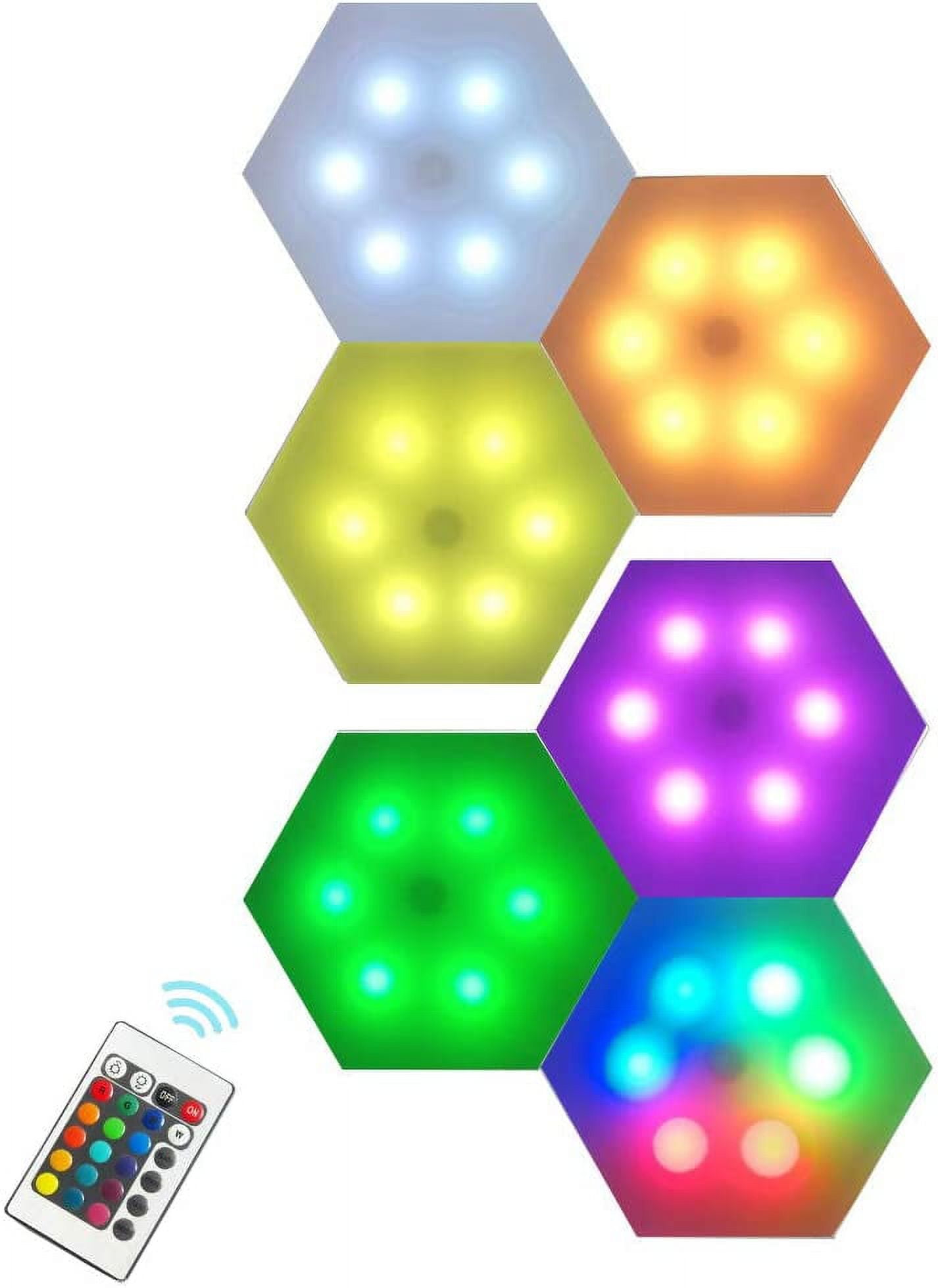 Smart Hexagon LED Lights Remote DIY Geometry Hex Light Touch Sensitive ...