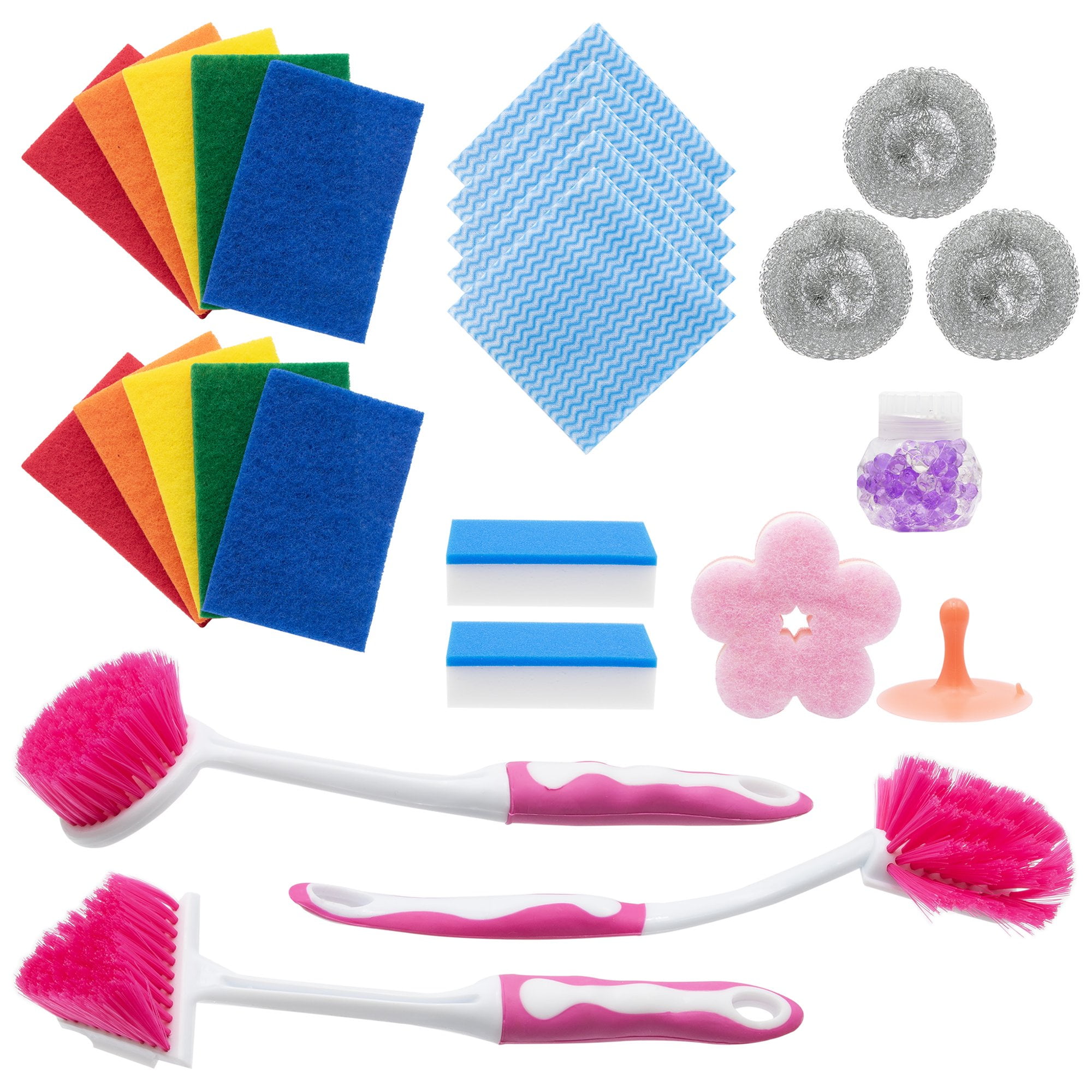 Smart Home 25 Piece Ultimate Kitchen Cleaning Brush and Scrubber Bundle ...