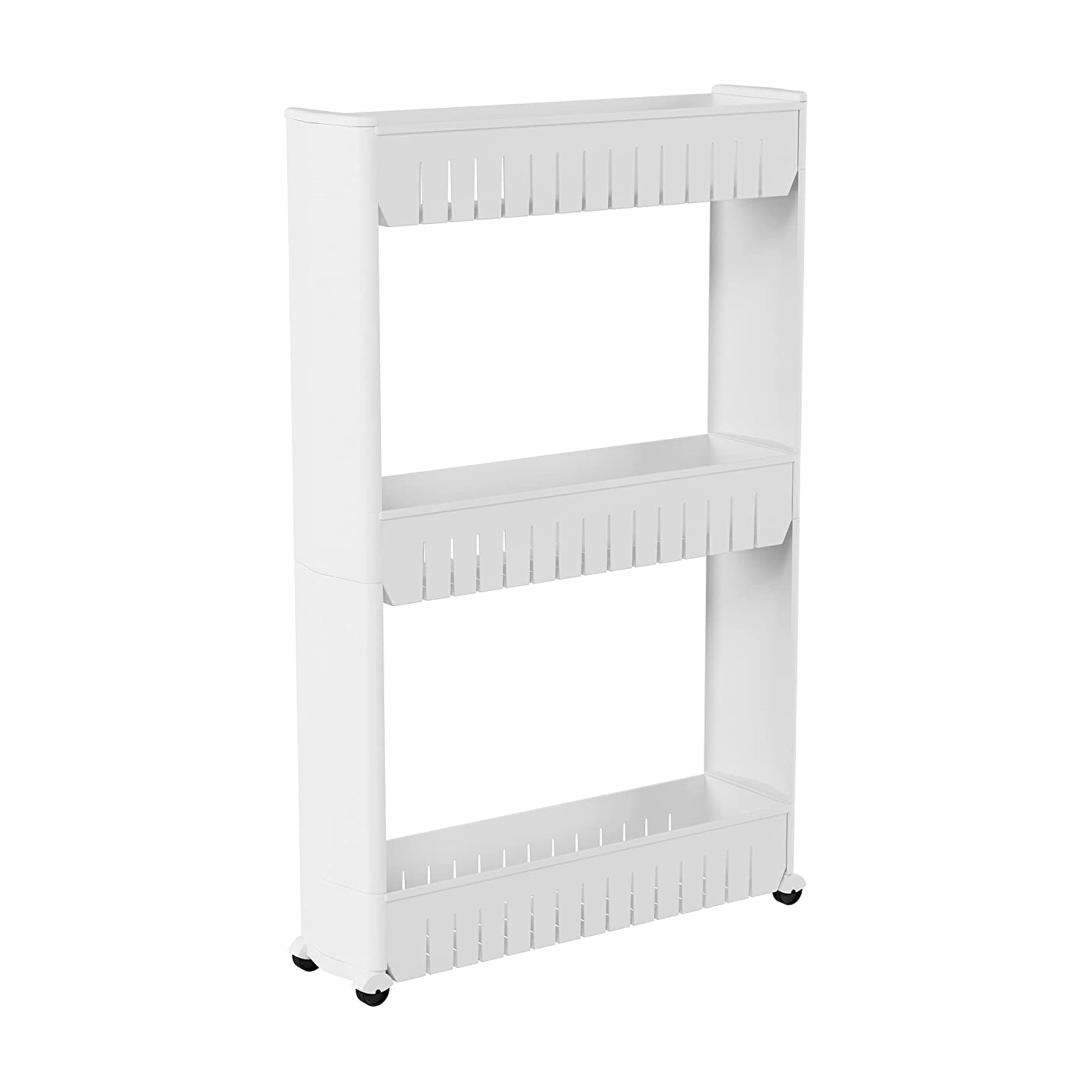 Smart Home 3-Tier Slim Storage Cart on Wheels, White - Walmart.com