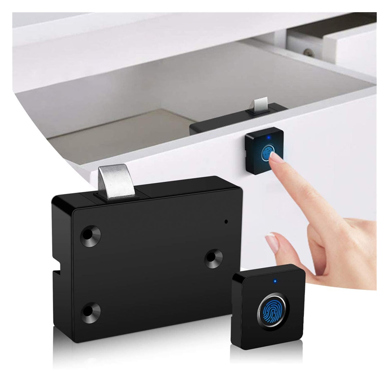 Smart Home Biometric Fingerprint Lock Hidden Drawer Electronic Lock ...