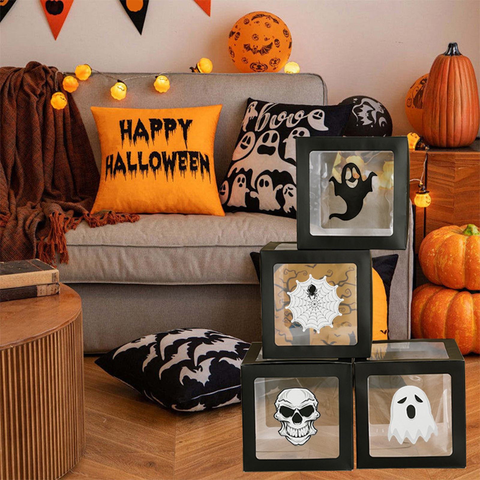 Smart Home Buy Halloween Decoration Box Set - 3D Plastic Scene Party ...