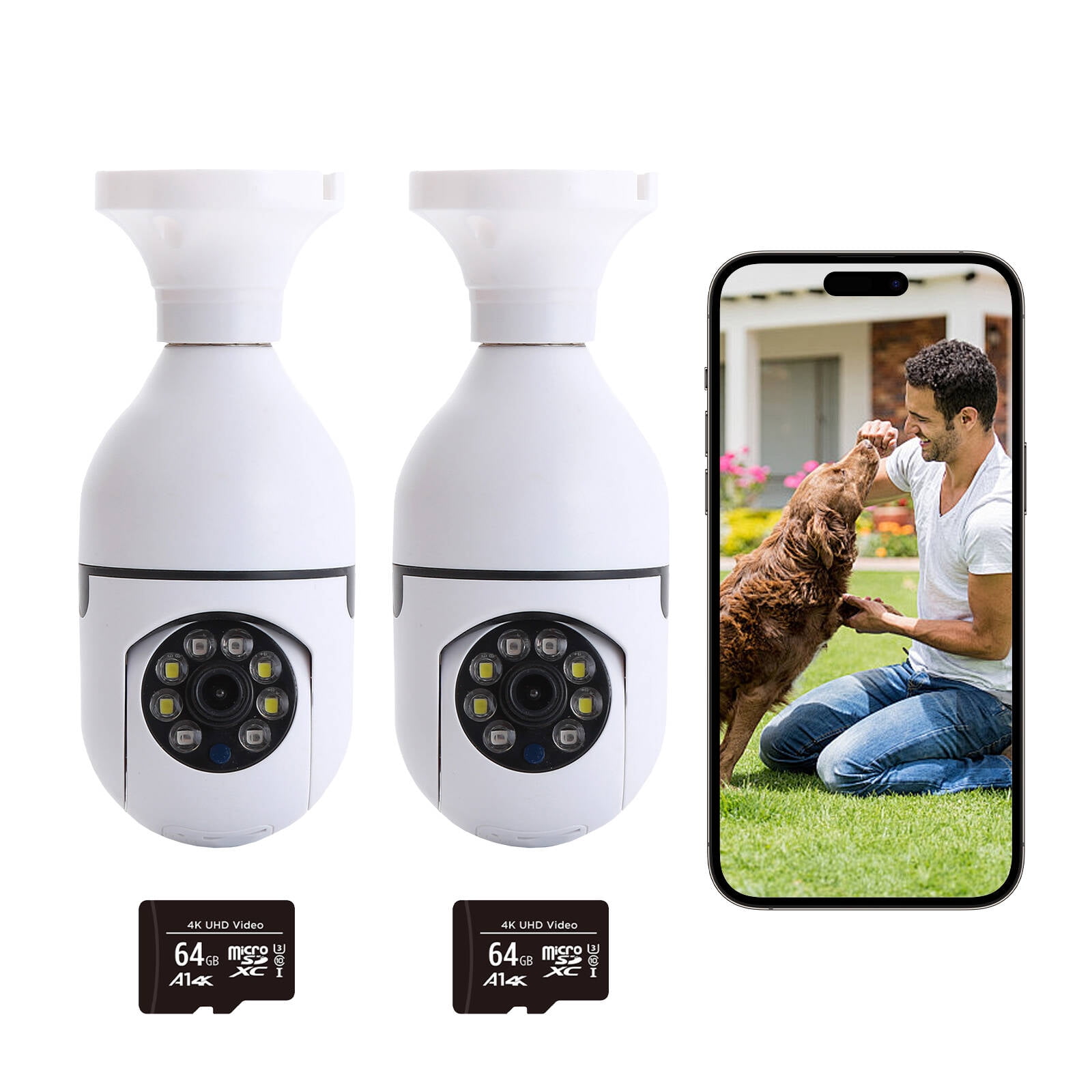 Smart Home Camera, Home Security Camera with Dual-Light Color Night ...