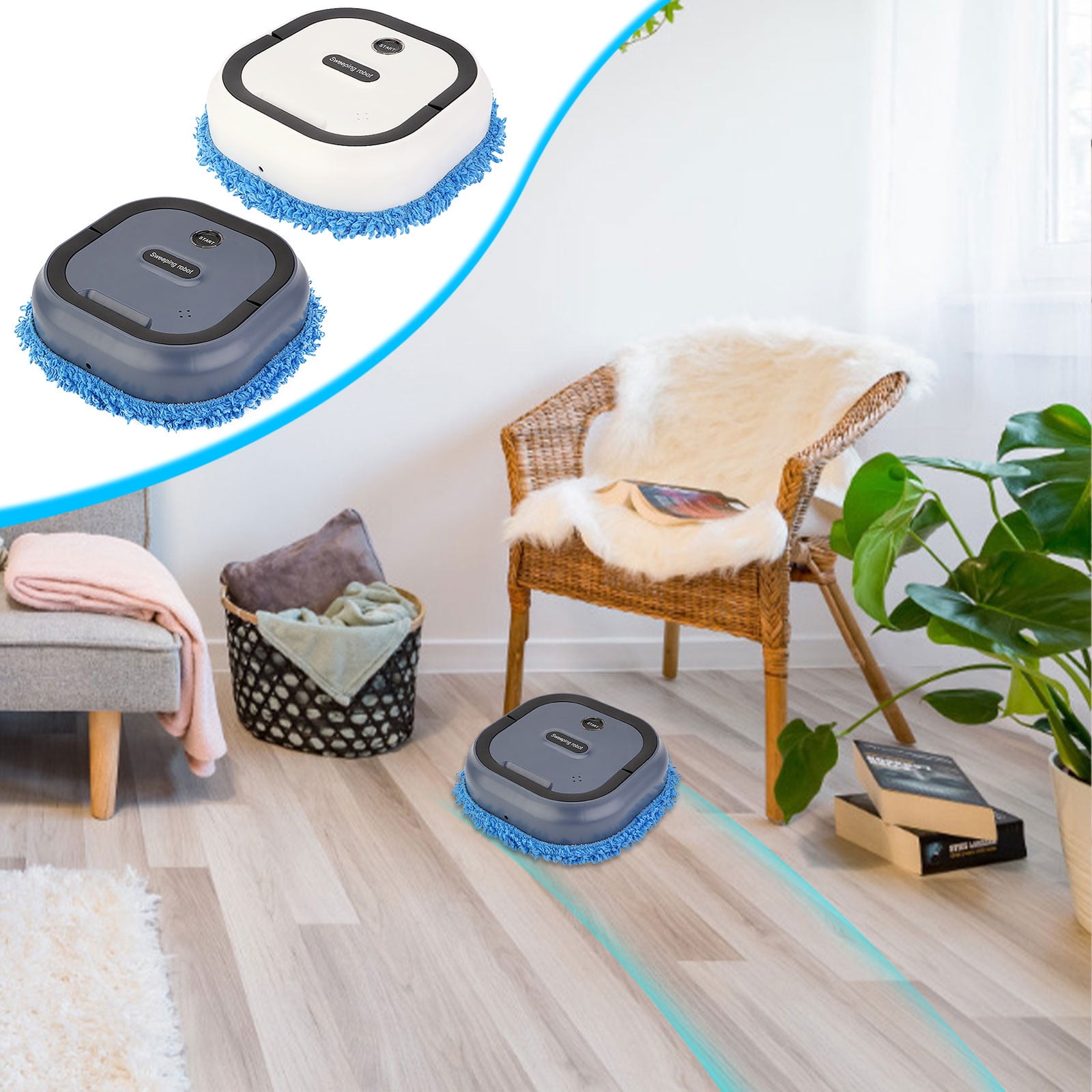 Smart Home Cleaning Robot, Rechargeable Mop Vacuum, Hard Floor Cleaning ...