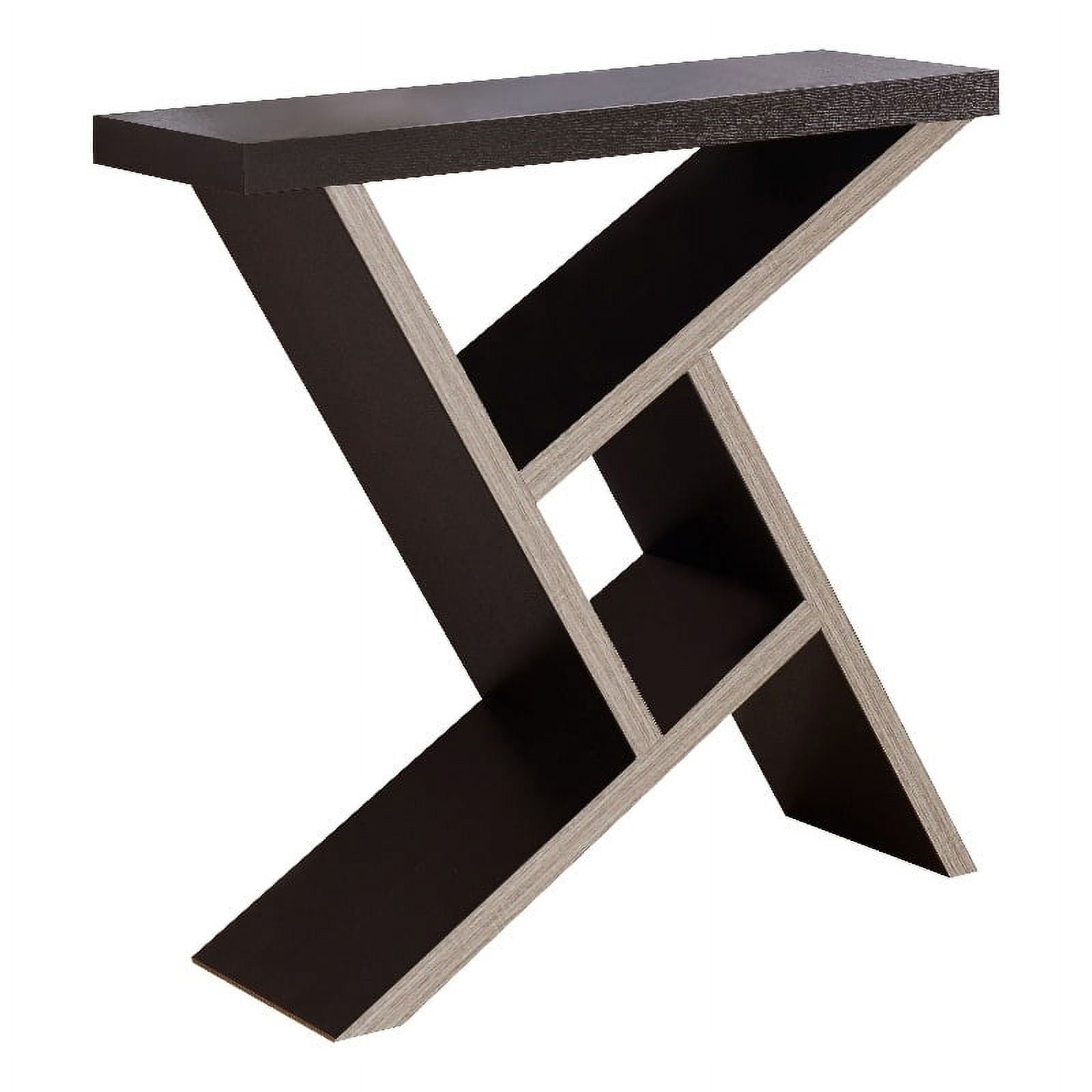 Smart Home Furniture Contemporary Wood Console Table in Red Cocoa/Dark ...