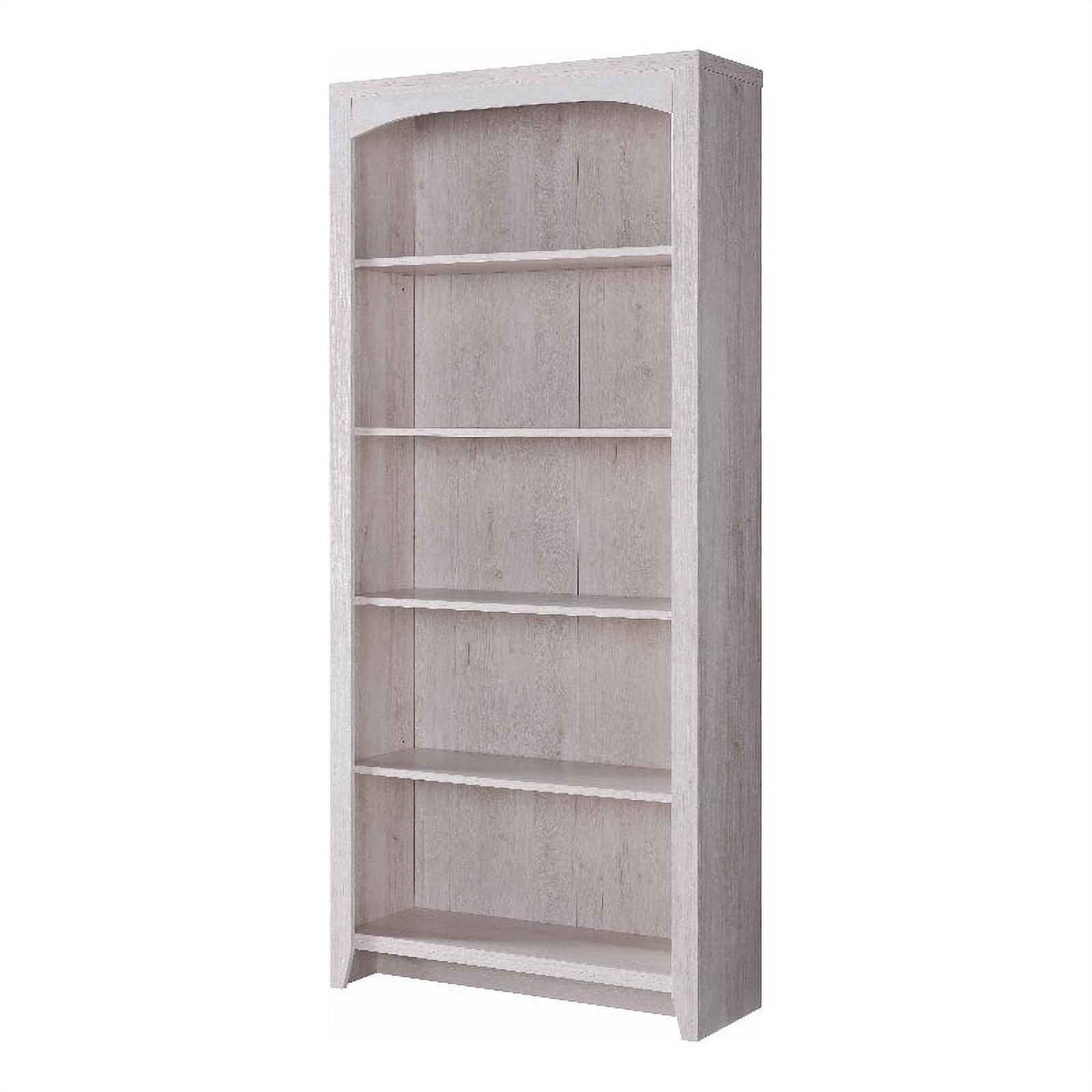 Smart Home Furniture Curved Top 5-Shelf Contemporary Wood Bookcase in ...