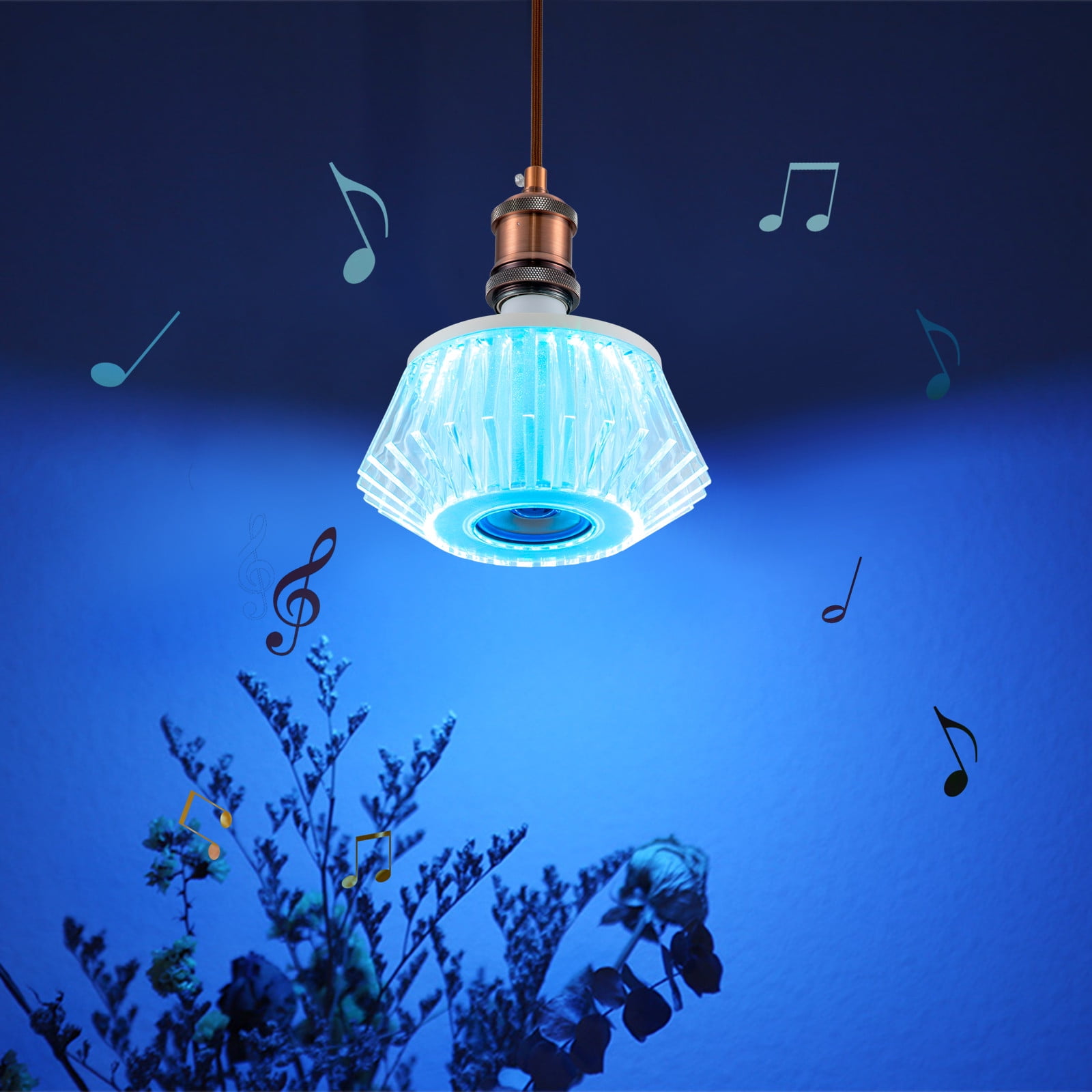 Smart Home Lights,LED Bulb With Integrated Bluetooth Speaker, E27 RGB ...