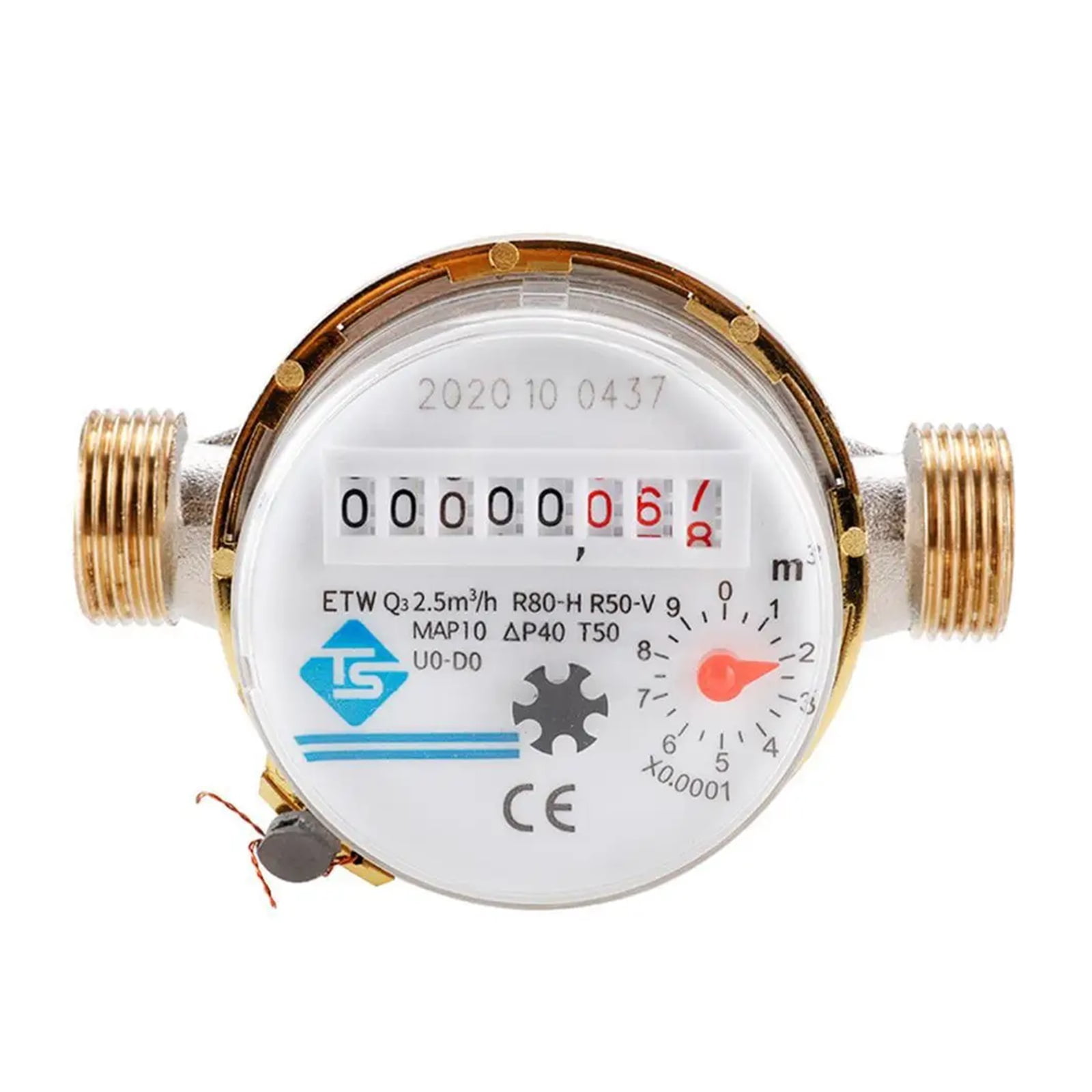 Smart Home Mechanical Rotary Wing Water Meter Type E Pointer Digital ...