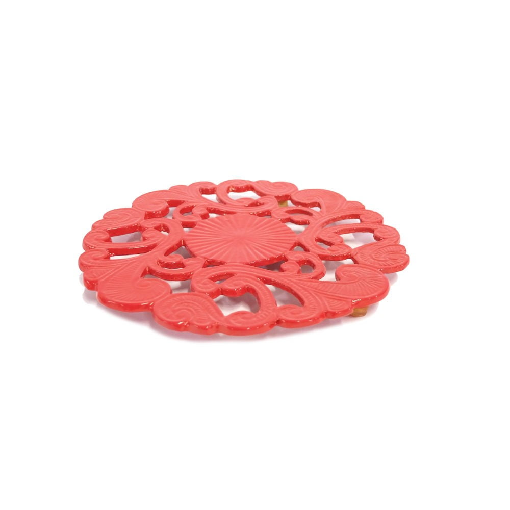 Smart Home Red Enamel Metal Trivet 8” - Walmart.com