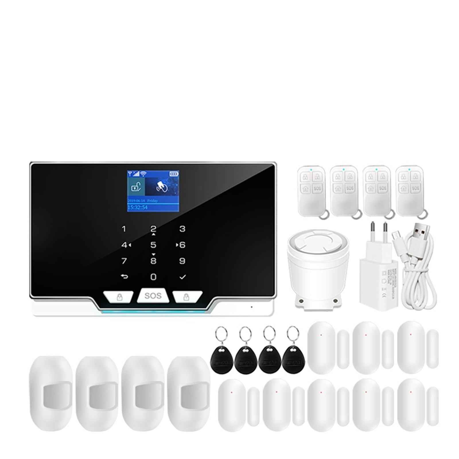 Smart Home Security Alarm GSM Alarm System App Control Burglar 433MHz ...