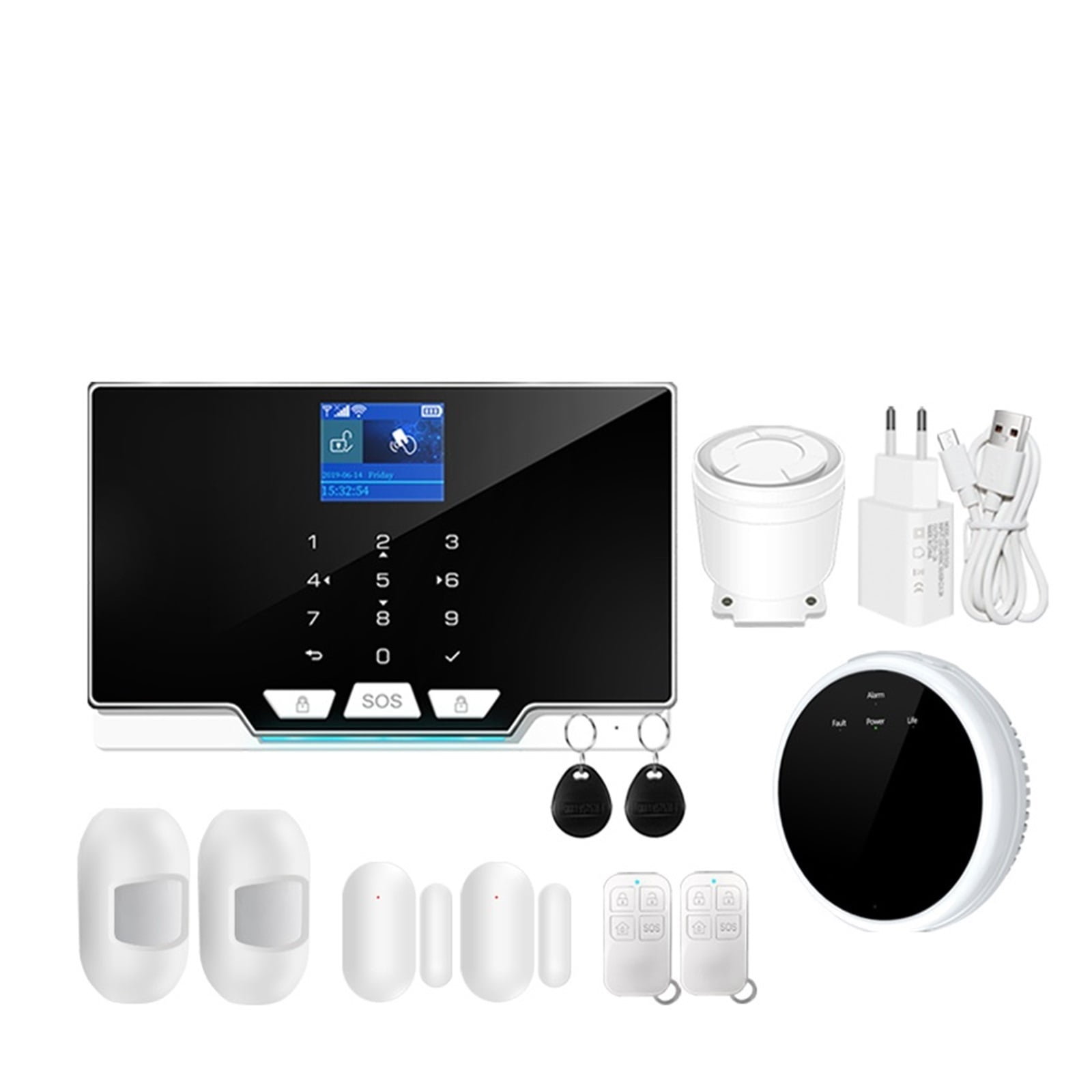 Smart Home Security Alarm GSM Alarm System App Control Burglar 433MHz ...