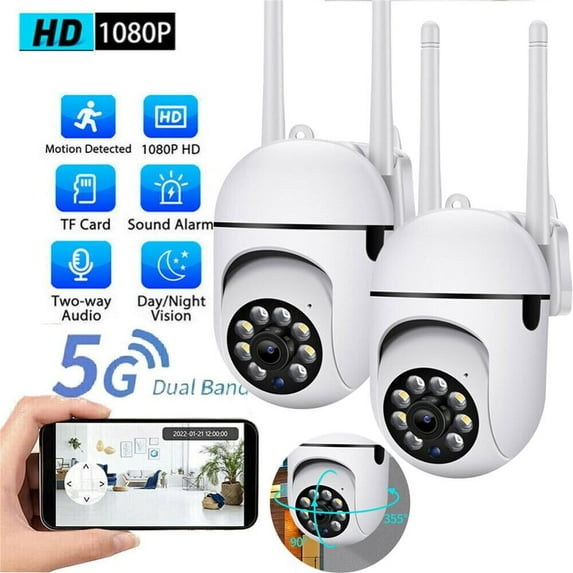 Smart Home Security Camera, 2.0MP 5G WiFi, Night Vision, Motion ...