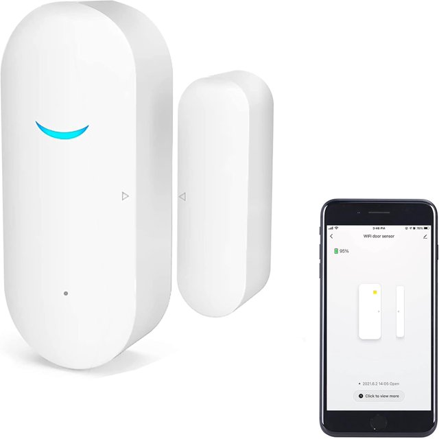 Smart Home Security Sensor, WiFi Door Sensor with Real-Time Alarms for ...