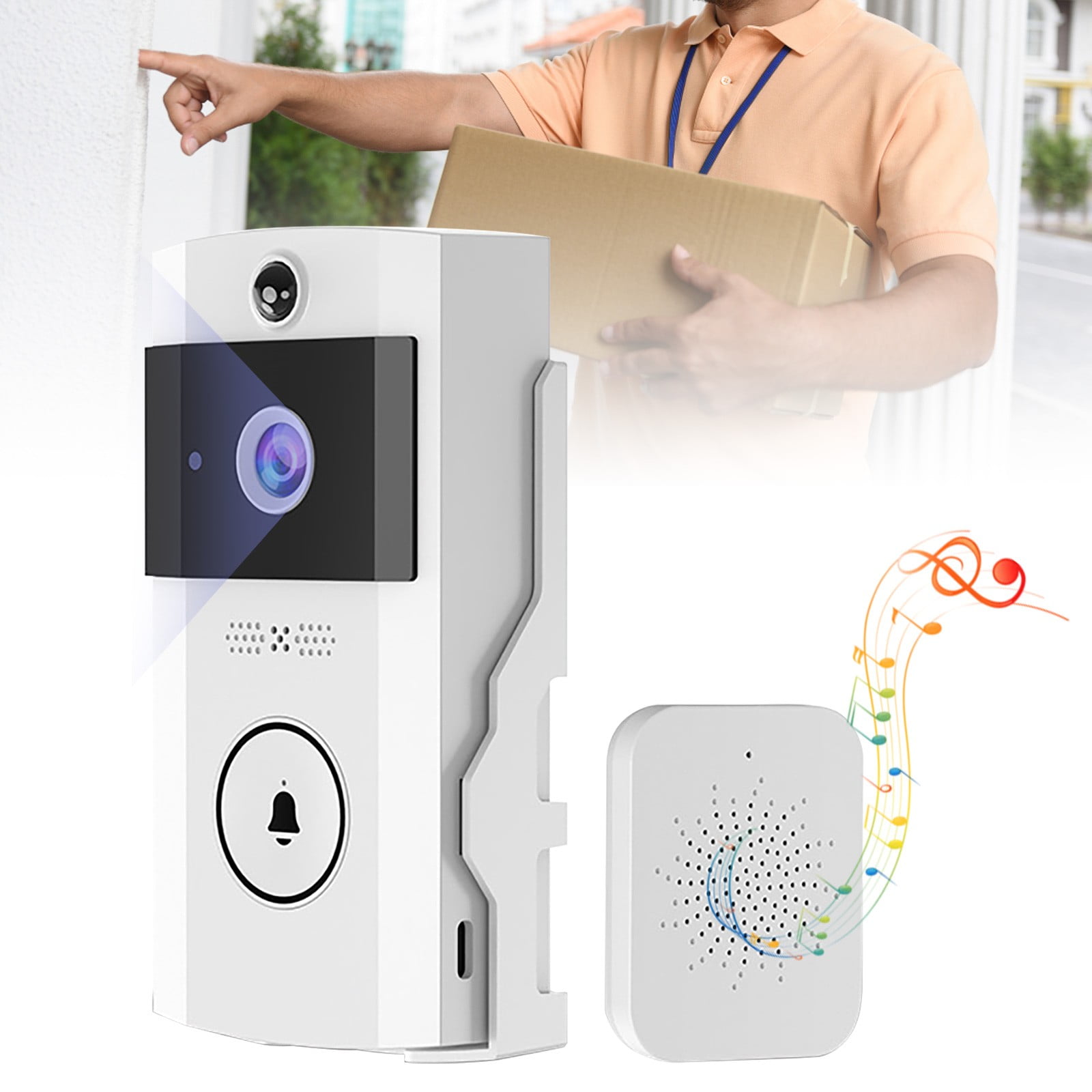 Smart Home Solar Powered Wireless Doorbell Camera System with Motion ...