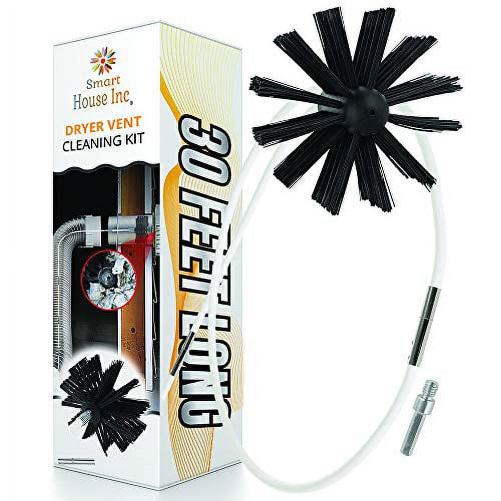Smart House Inc Extra Long Flexible Dryer Vent Cleaner Kit, Lint ...