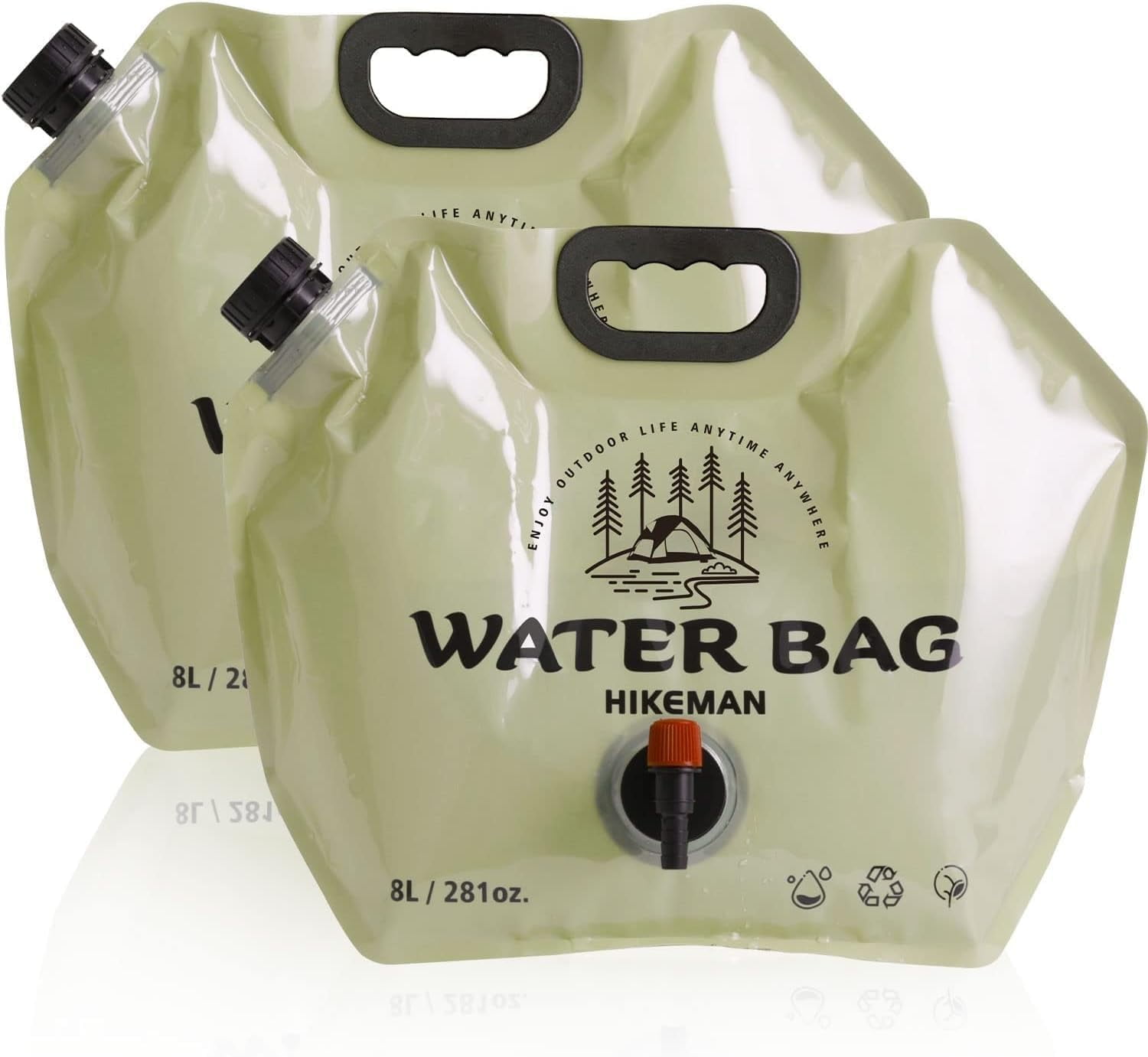 Smart House Solution Collapsible Water Bag 8L281oz Camping Water ...