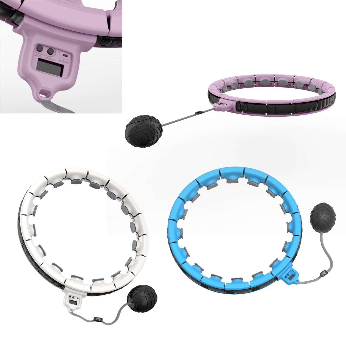 Smart Hula Hoop with Digital Timer - Blue - Walmart.com