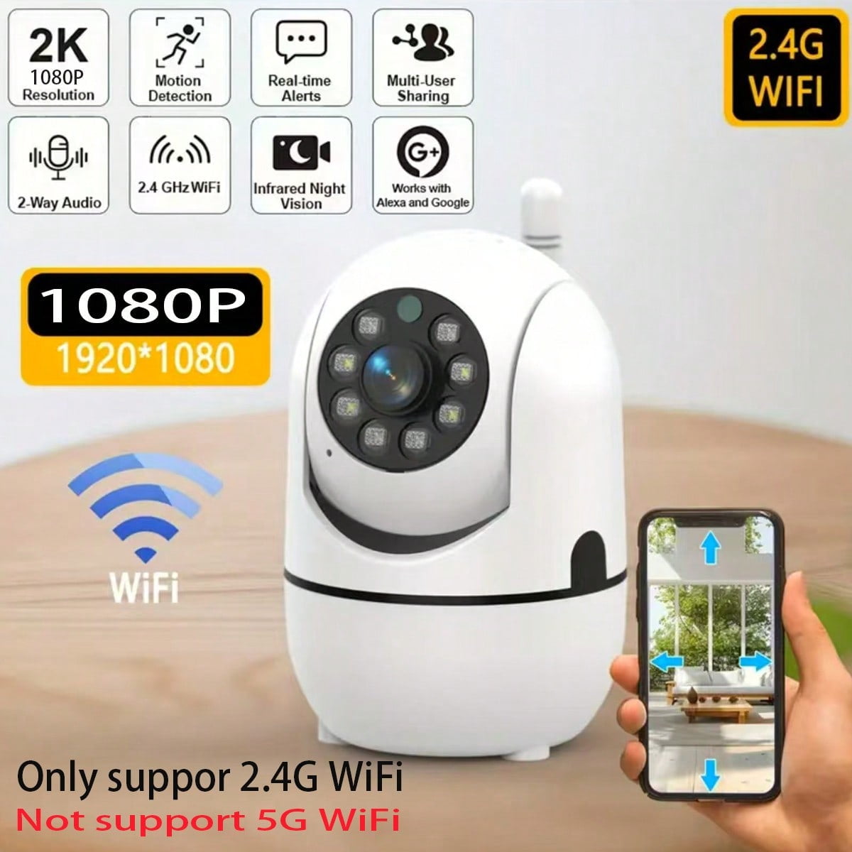 Smart IP Camera, Home Security Camera With Remote Mobile Monitoring ...
