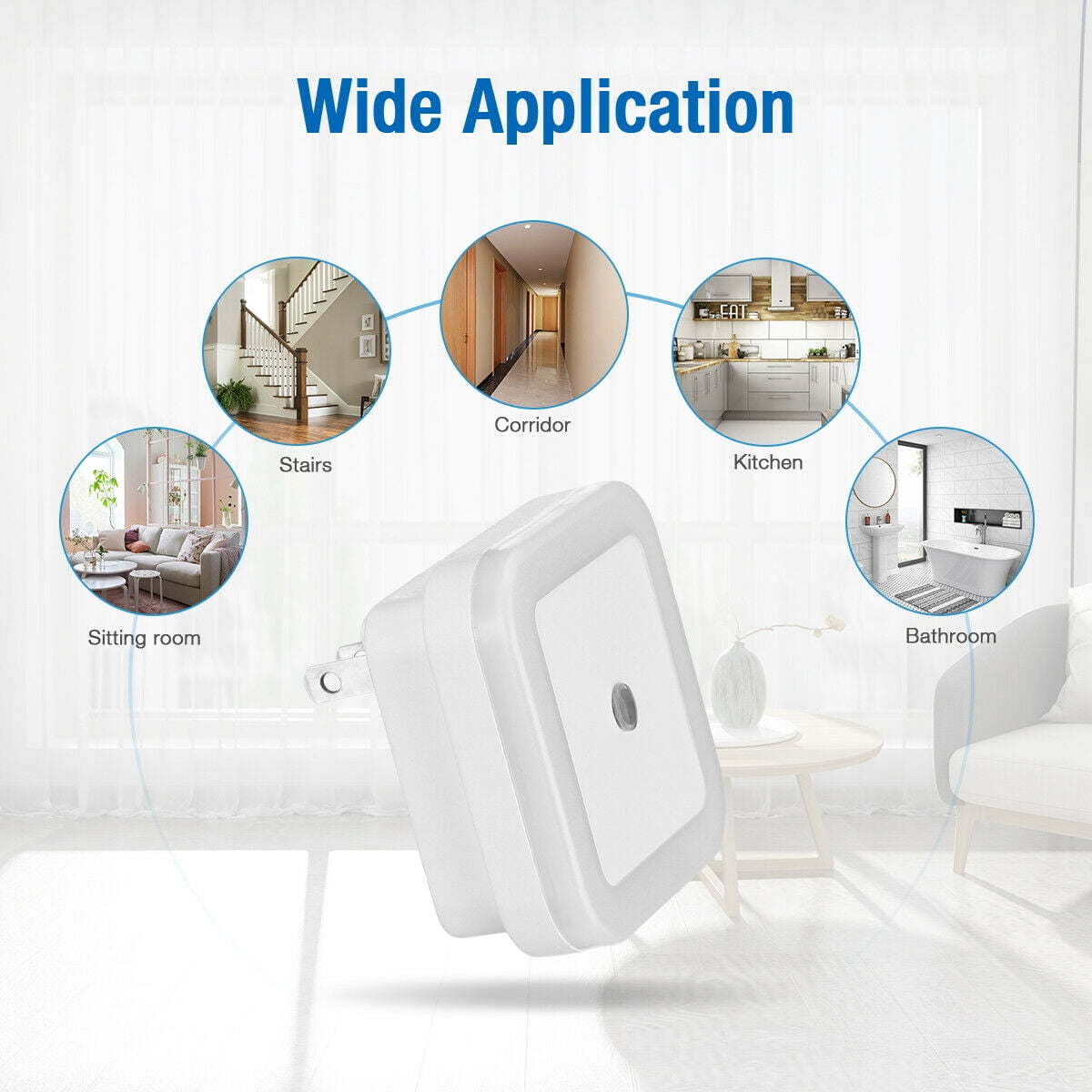 Smart Intelligent Plug-in Plug-in LED Night Light Lamp Dusk to Dawn ...