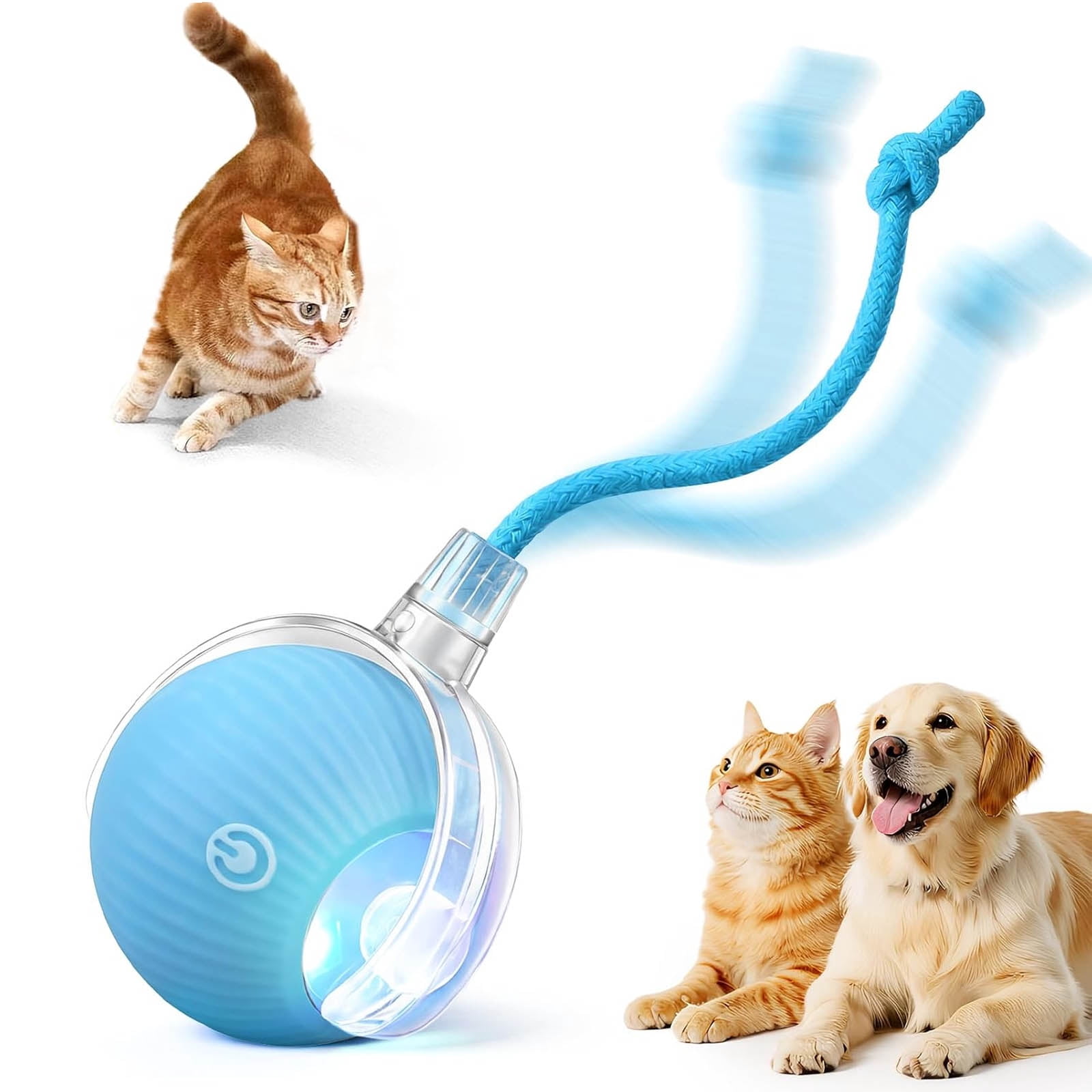 Smart Interactive Cat Toy Ball with Auto Obstacle Avoidance,2 Mode ...