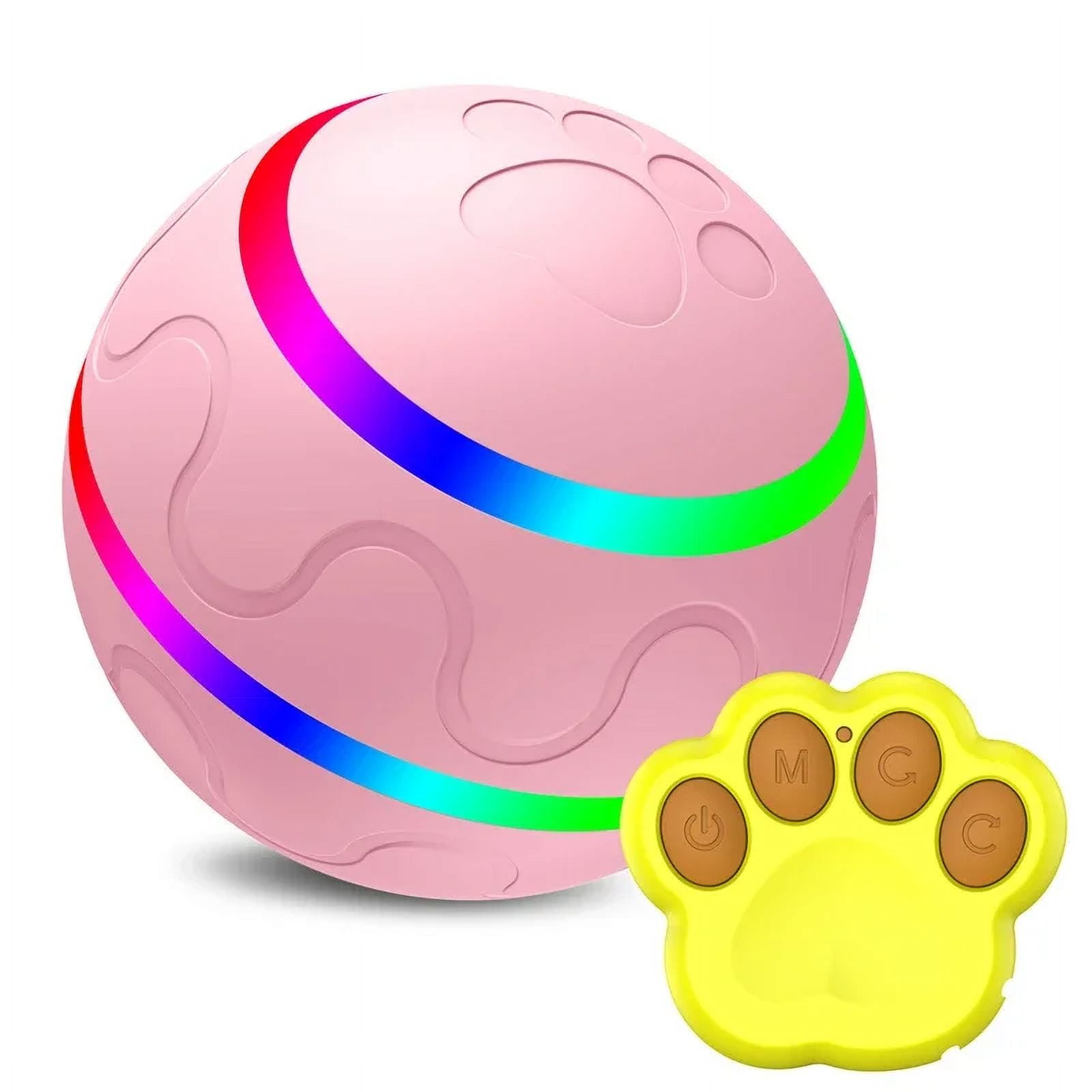 Smart Interactive Pet Ball Remote Control Flashing Rolling Jumping ...