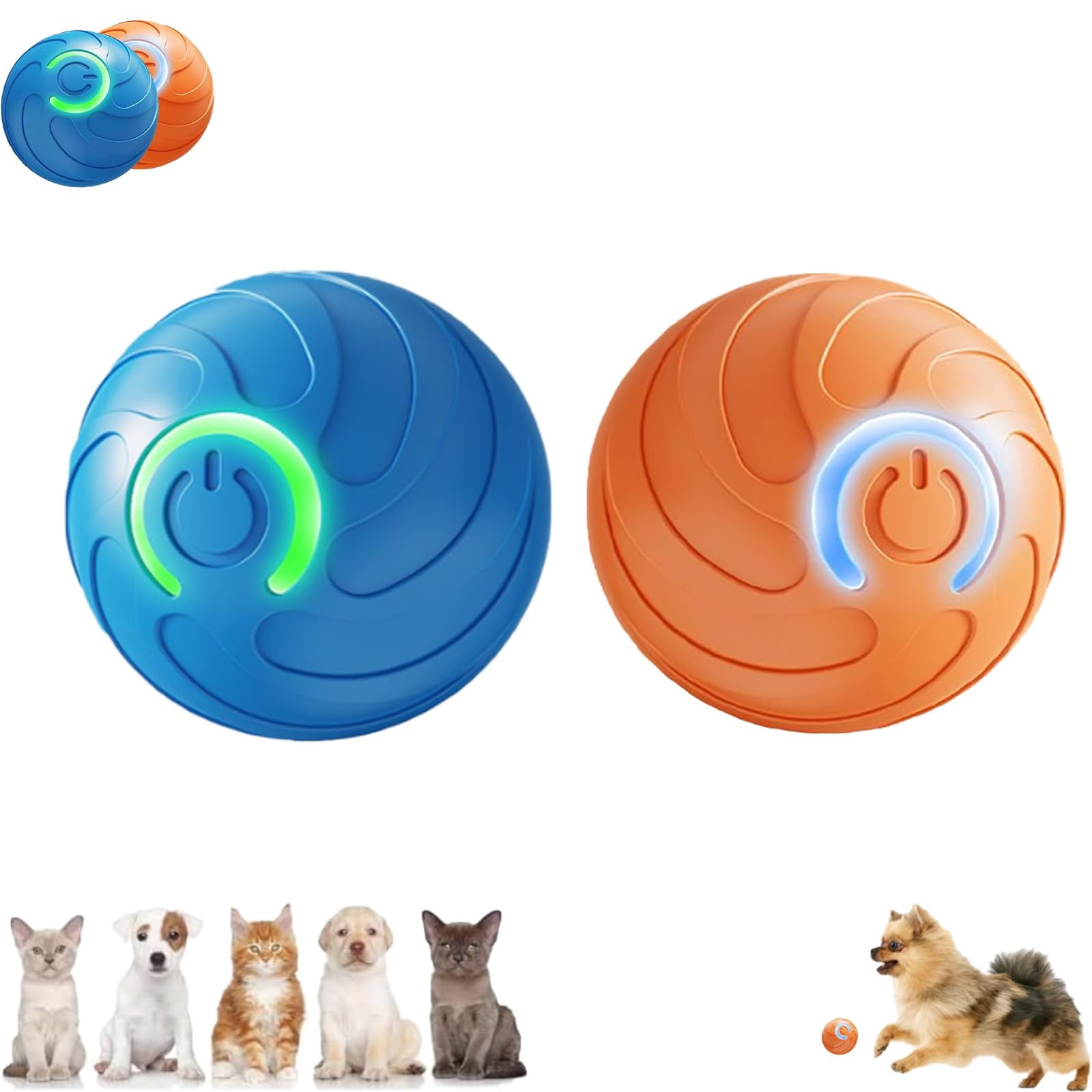 Smart Jumping Ball Toy for Cats,Dog Bouncing Ball, Interactive Bouncing ...