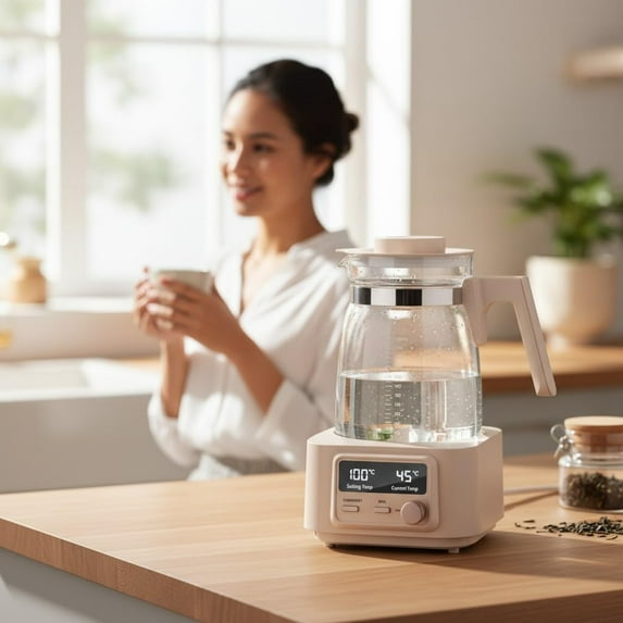 Smart Kettle Pro Electric Glass Kettle, 1.3L Capacity, Digital LED ...