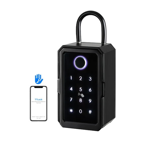 Smart Key Lock Box With Remote Access Metal Waterproof Lockbox For Keys ...