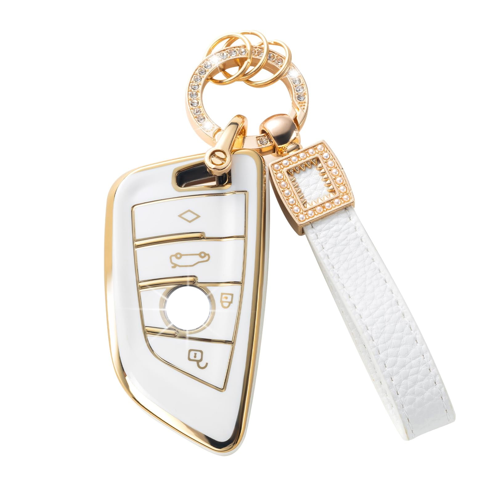 Smart Key Protector Holder for Ford Key Fob Cover with Leather Lanyard ...