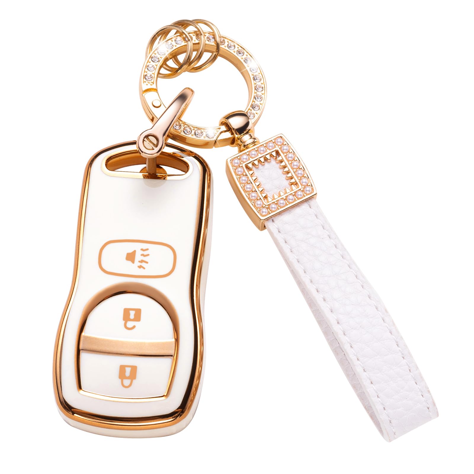 Smart Key Protector Holder for Ford Key Fob Cover with Leather Lanyard ...